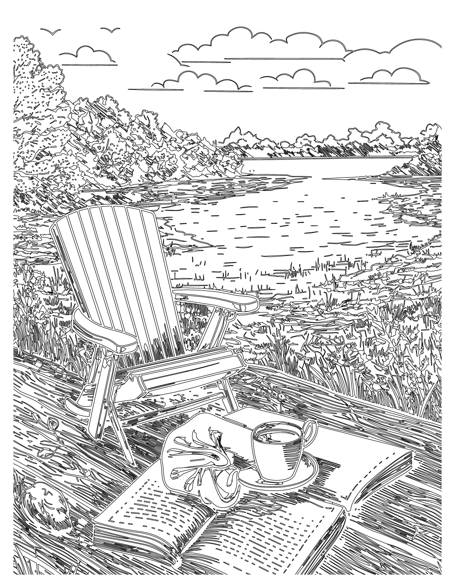 Vacation Vibes Coloring Pages: Find Your Relaxation