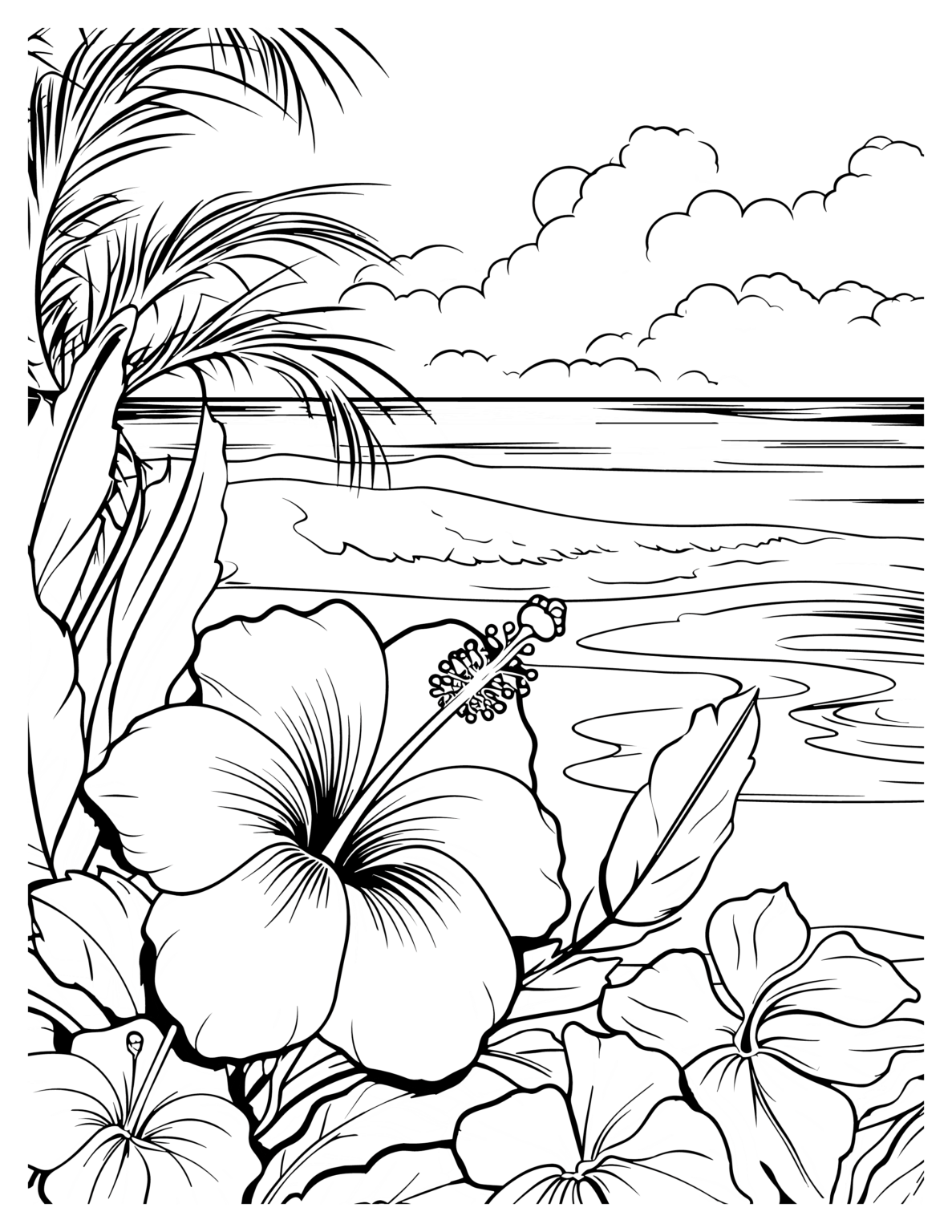 Vacation Vibes Coloring Pages: Find Your Relaxation