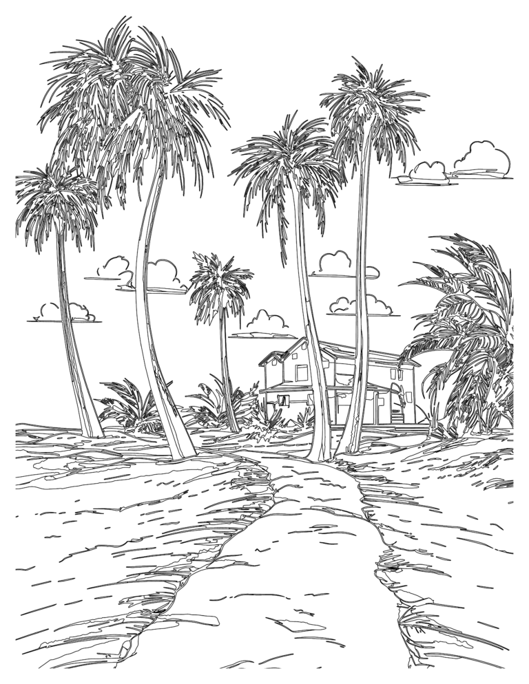 Vacation Vibes Coloring Pages: Find Your Relaxation