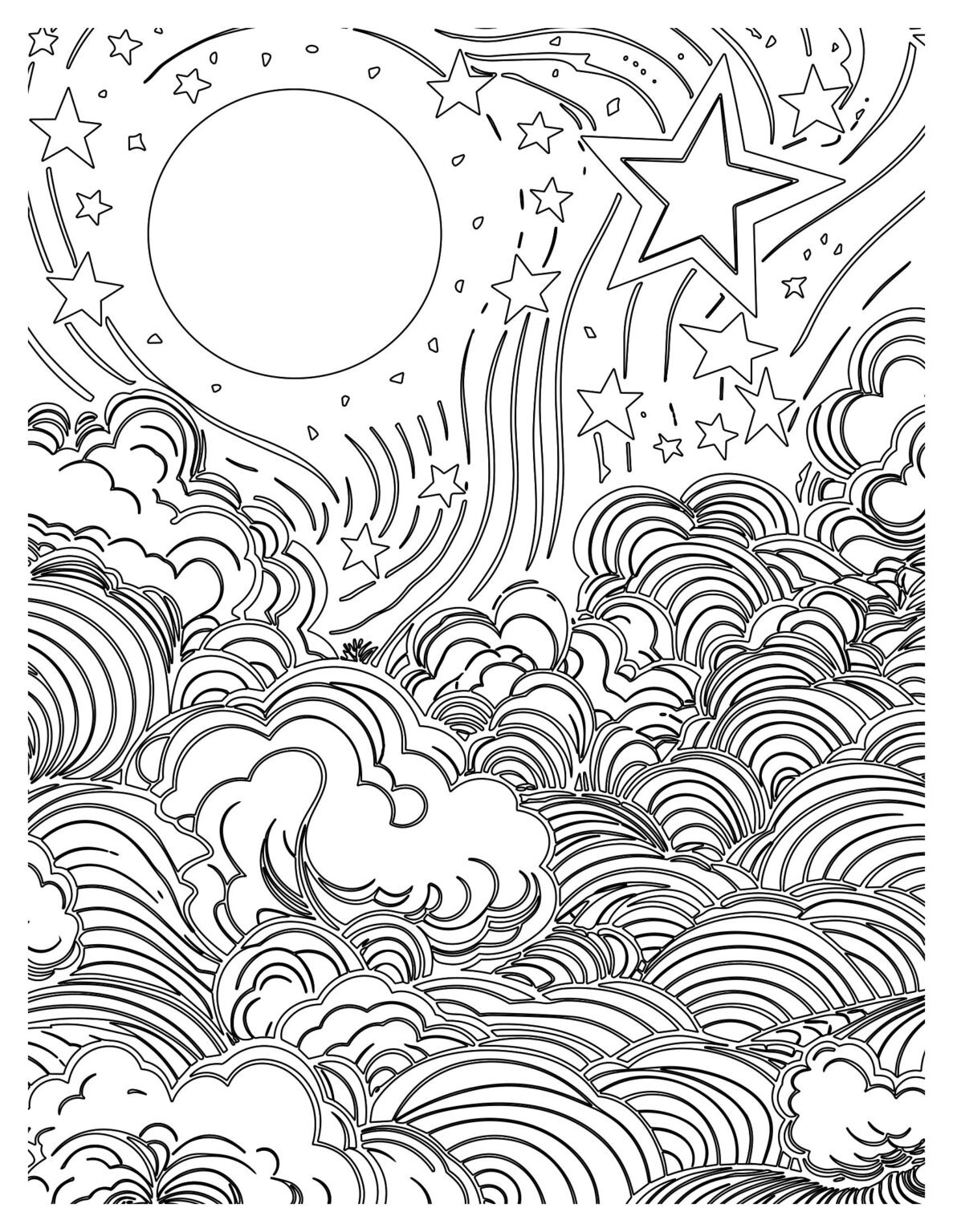 Starry Sky Coloring Pages: Create Your Own Celestial Masterpiece!