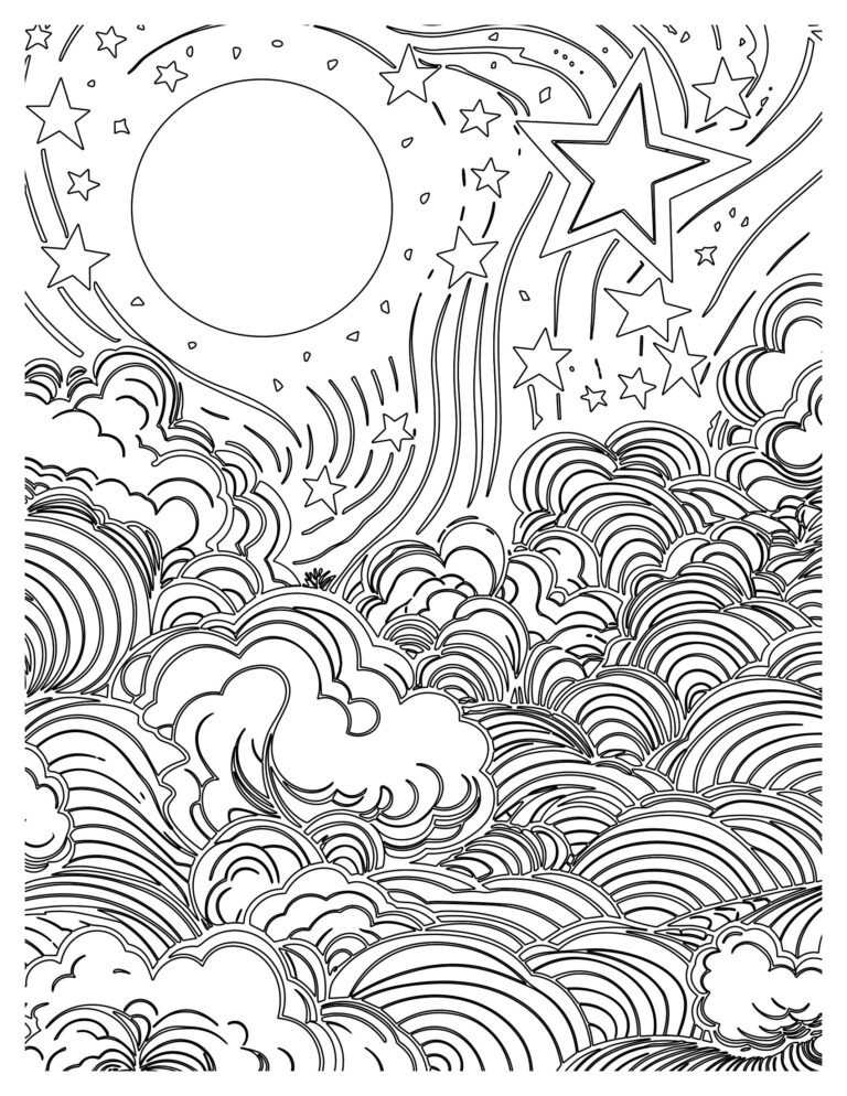 Starry Sky Coloring Pages: Create Your Own Celestial Masterpiece!