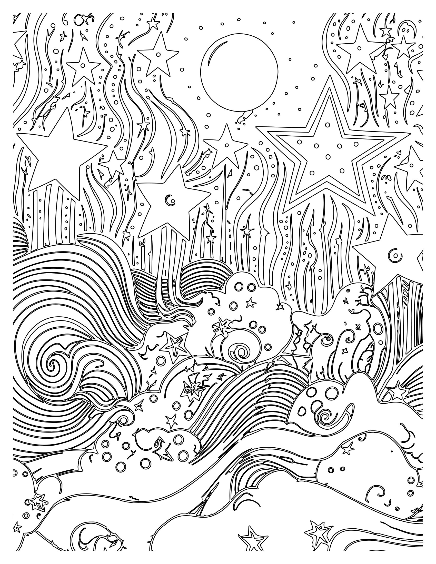 Starry Sky Coloring Pages: Create Your Own Celestial Masterpiece!