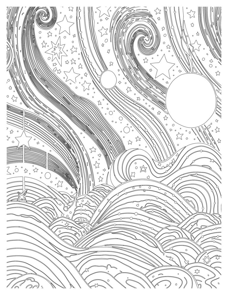 Starry Sky Coloring Pages: Create Your Own Celestial Masterpiece!