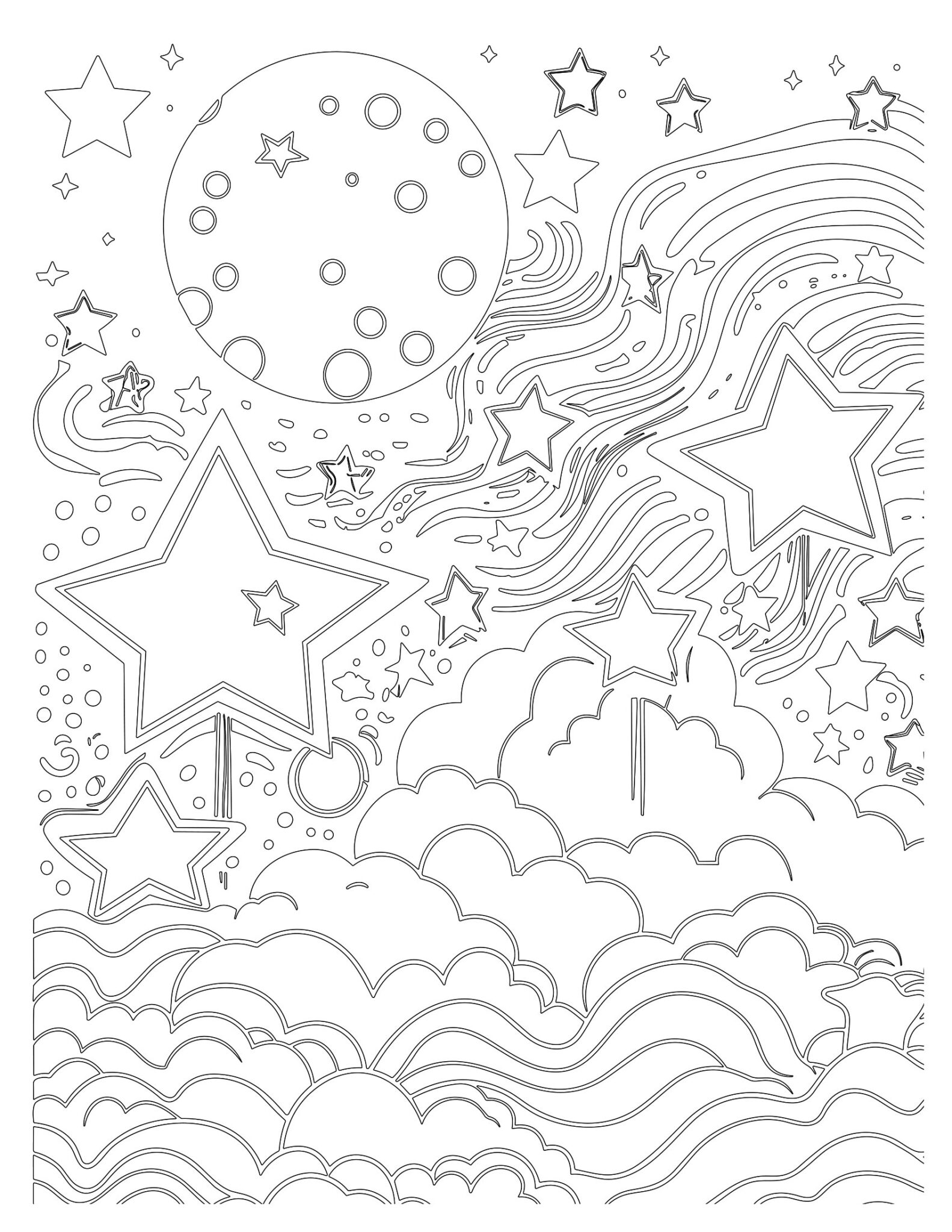 Starry Sky Coloring Pages: Create Your Own Celestial Masterpiece!