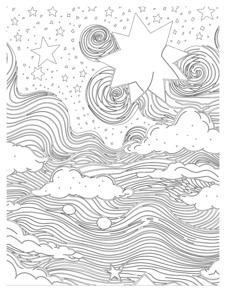 Starry Sky Coloring Pages: Create Your Own Celestial Masterpiece!