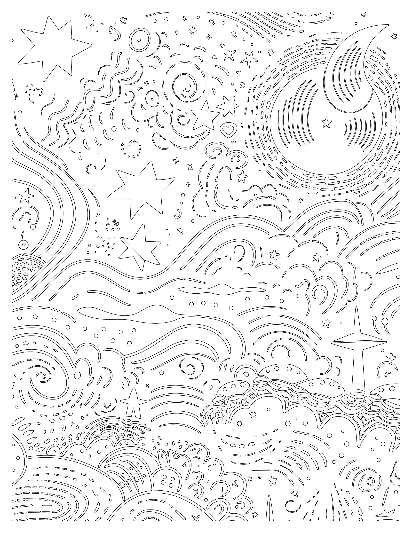 Starry Sky Coloring Pages: Create Your Own Celestial Masterpiece!