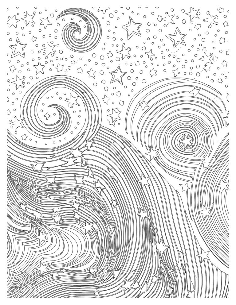 Starry Sky Coloring Pages: Create Your Own Celestial Masterpiece!