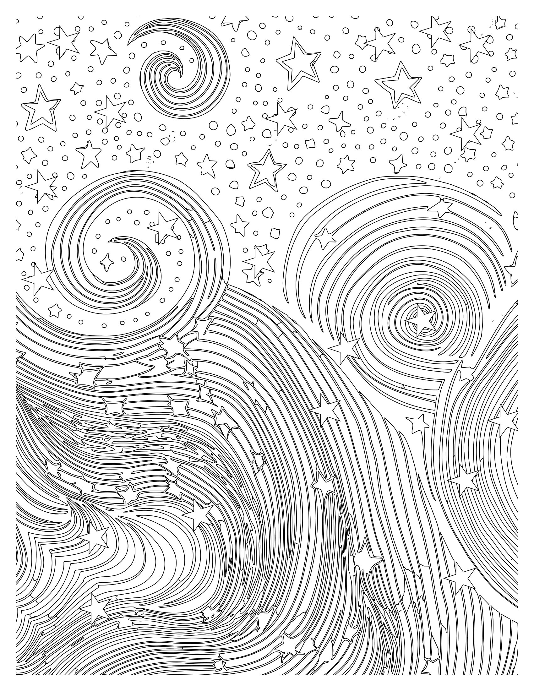 Starry Sky Coloring Pages: Create Your Own Celestial Masterpiece!