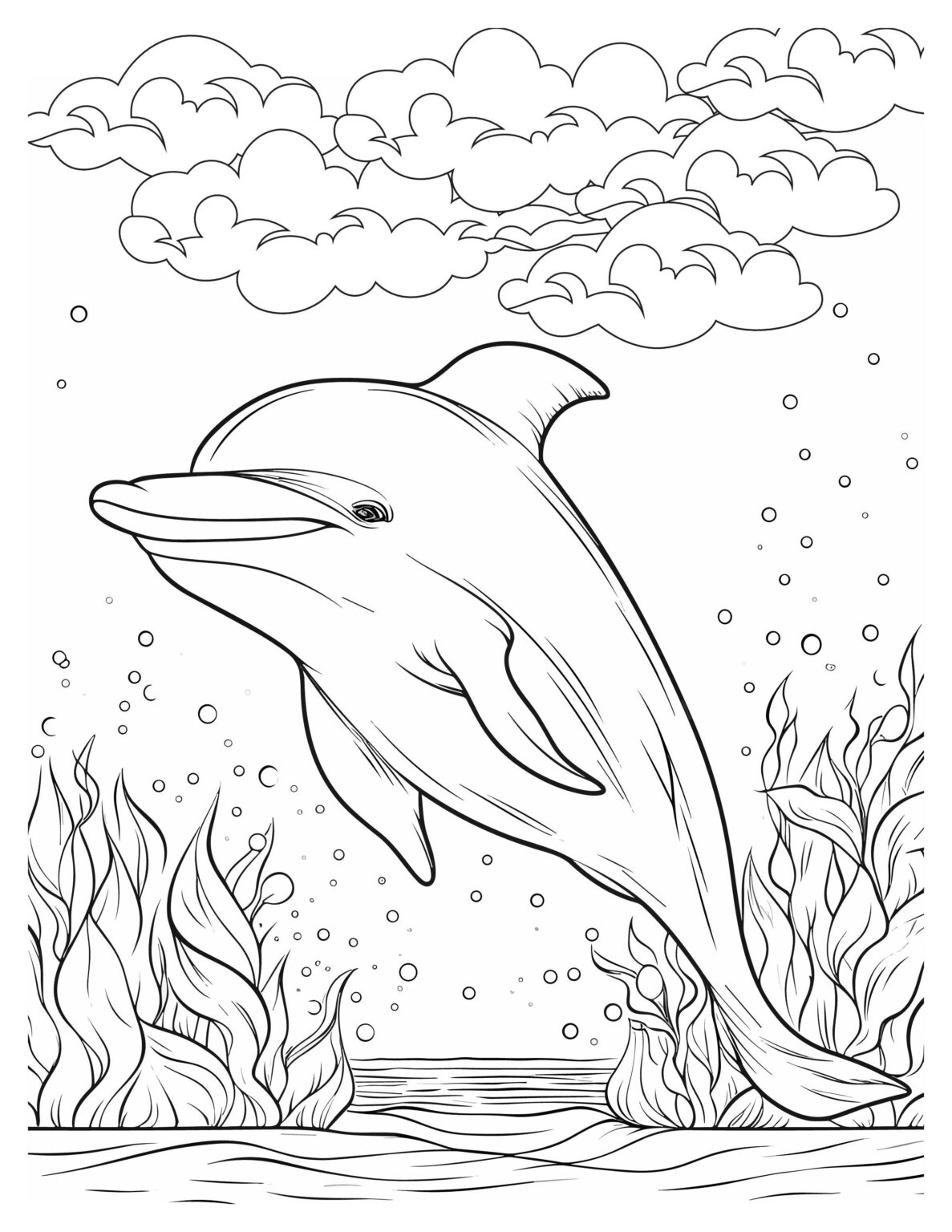 Delightful Dolphin Coloring Pages | Fun for Kids