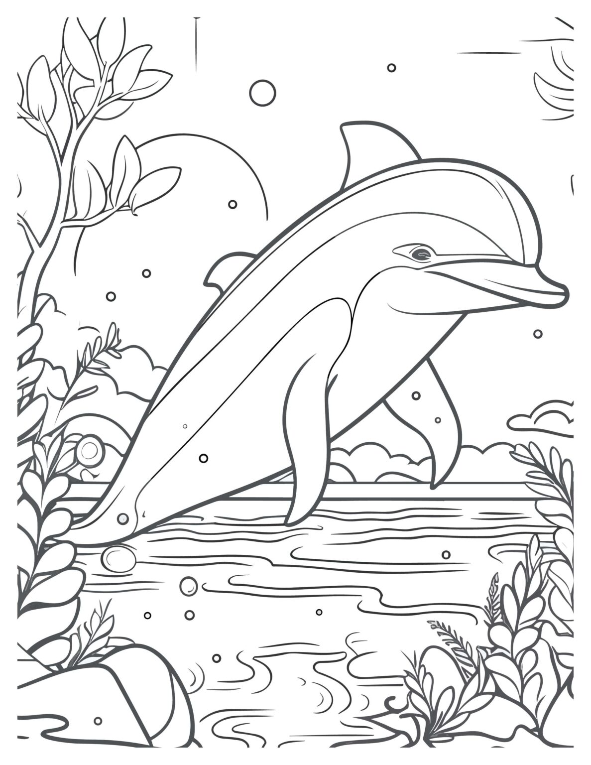 Delightful Dolphin Coloring Pages | Fun for Kids