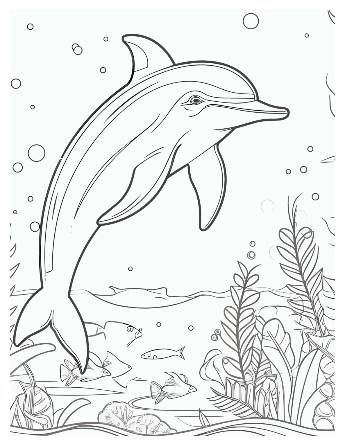 Delightful Dolphin Coloring Pages | Fun for Kids