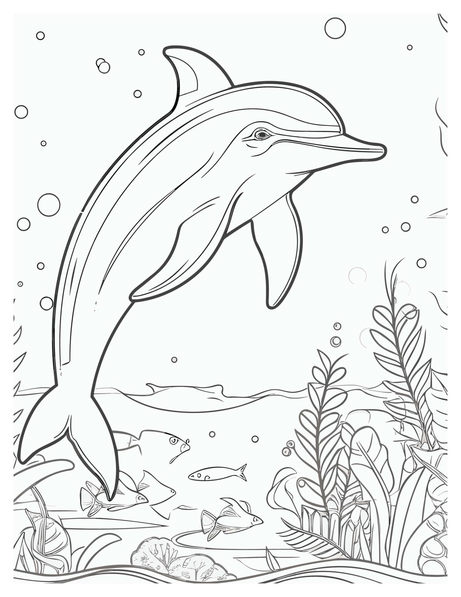 Delightful Dolphin Coloring Pages | Fun for Kids