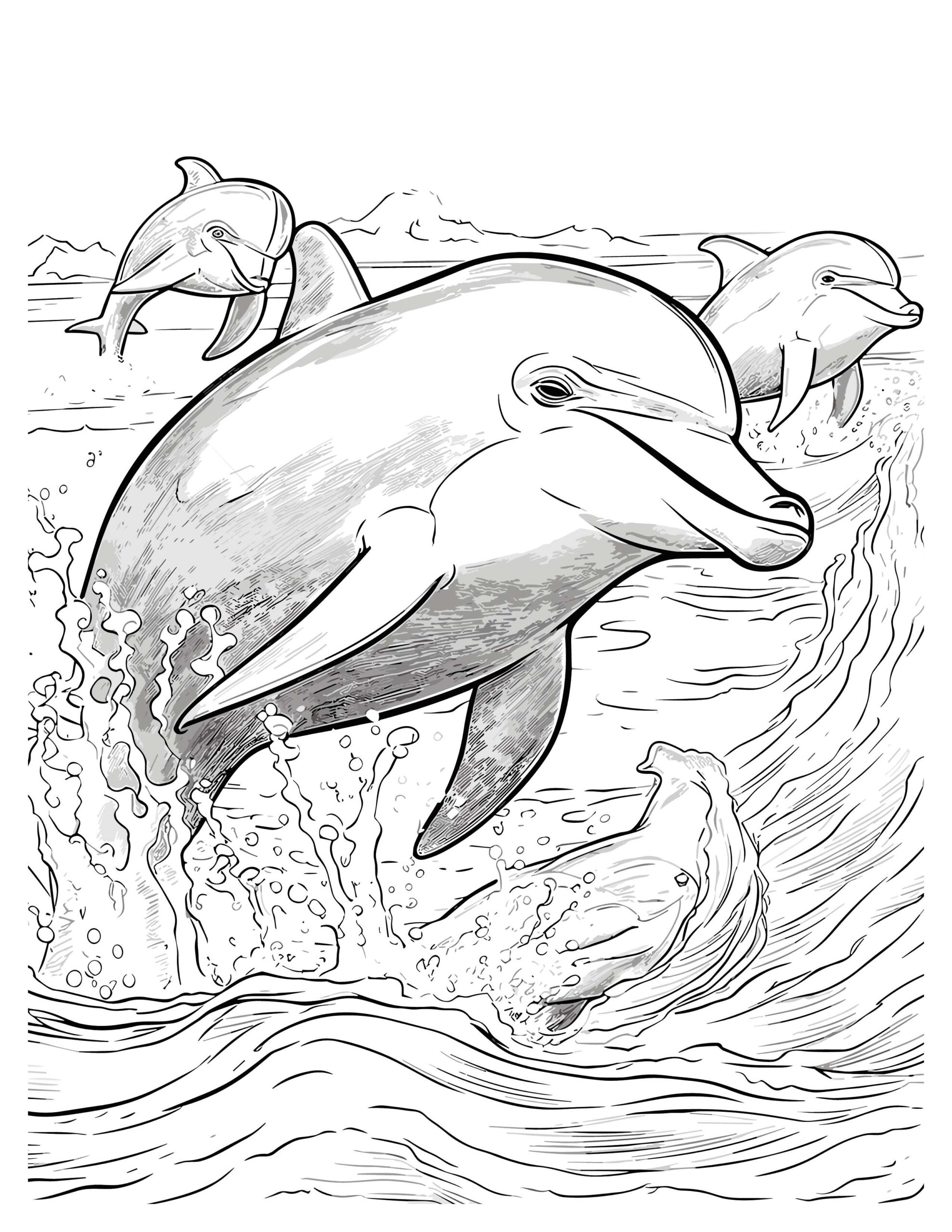 Delightful Dolphin Coloring Pages | Fun for Kids