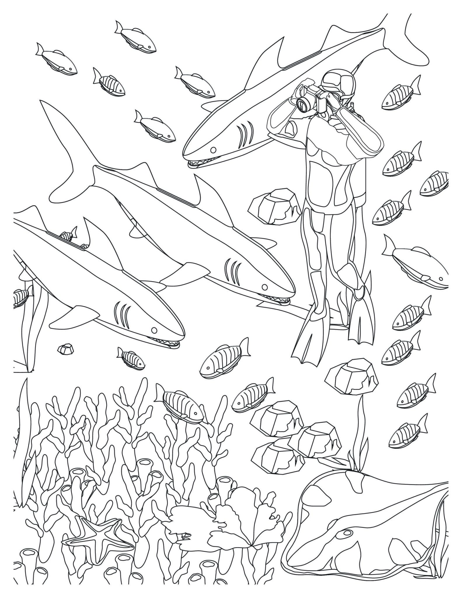 Sharks Coloring Pages | Dive into Fun