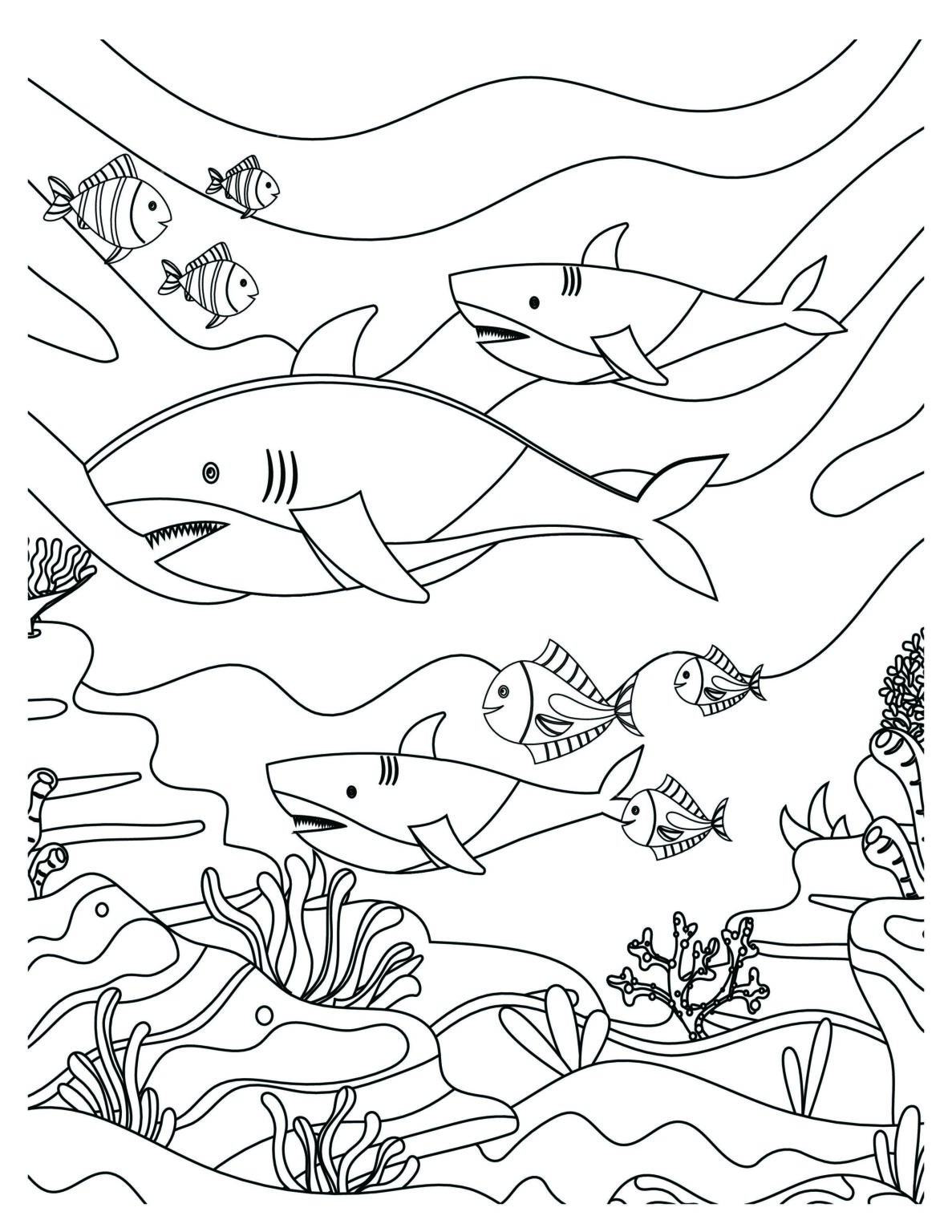 Sharks Coloring Pages | Dive into Fun