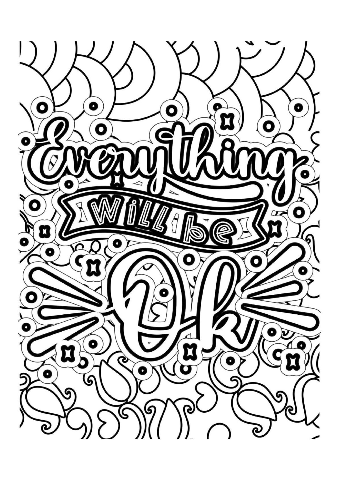 Inspirational Quote Coloring Pages | Relaxation and Motivation
