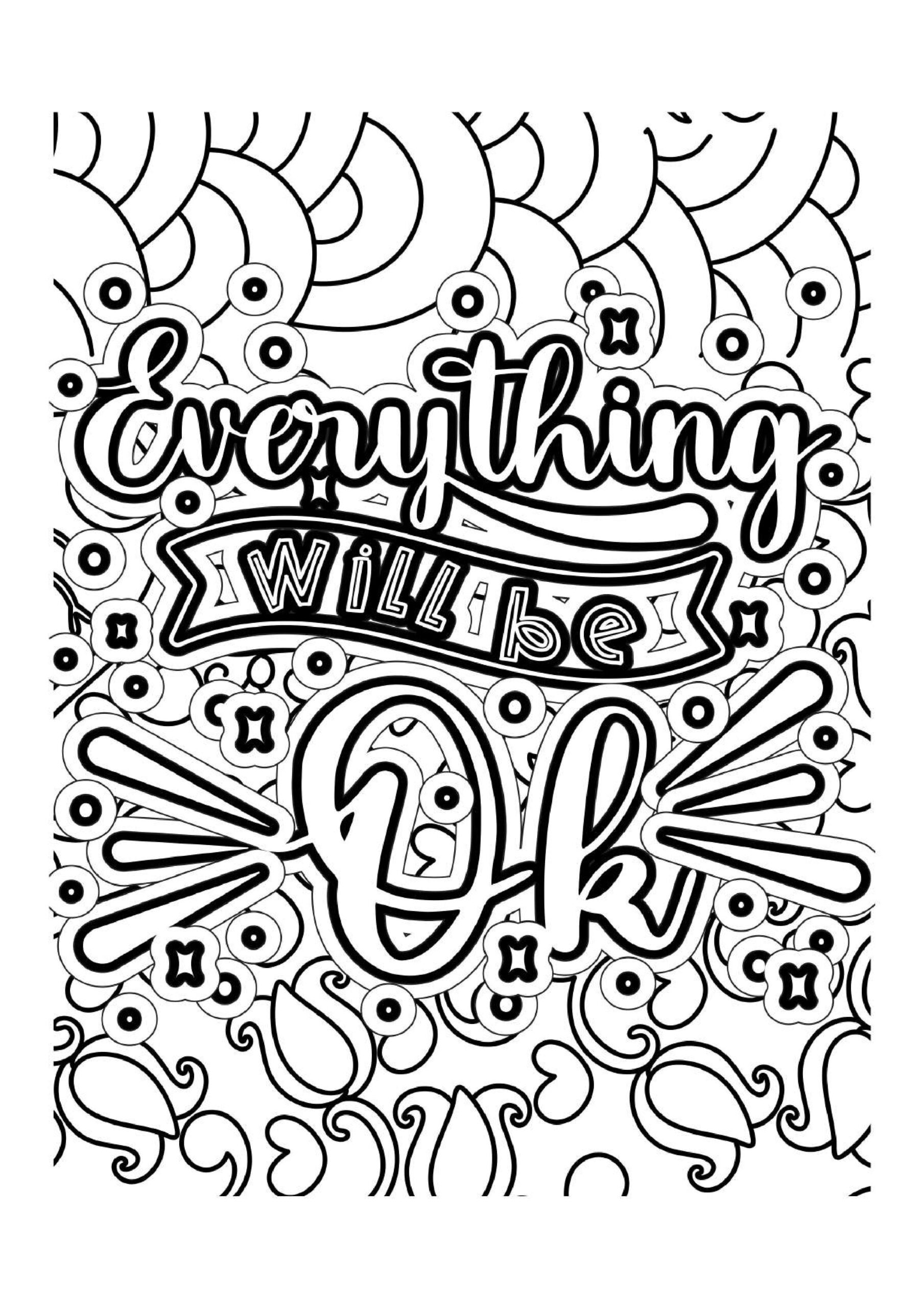 Inspirational Quote Coloring Pages | Relaxation and Motivation