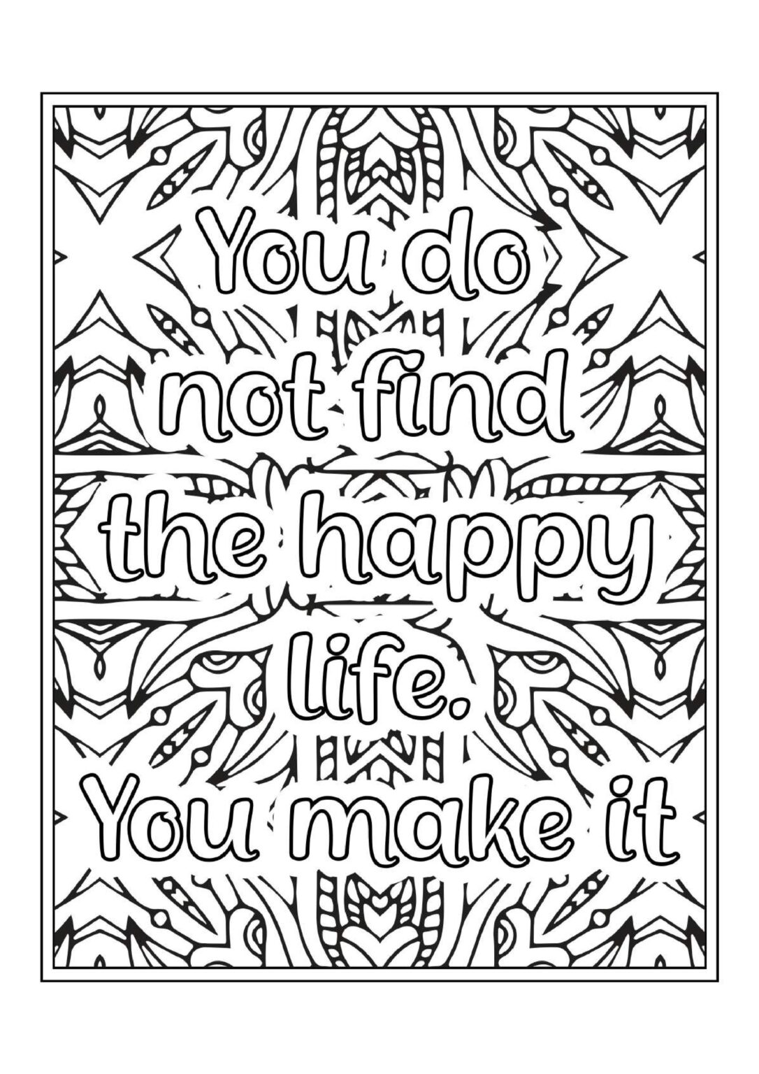 Inspirational Quote Coloring Pages | Relaxation and Motivation