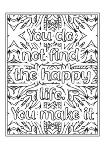 Inspirational Quote Coloring Pages | Relaxation and Motivation