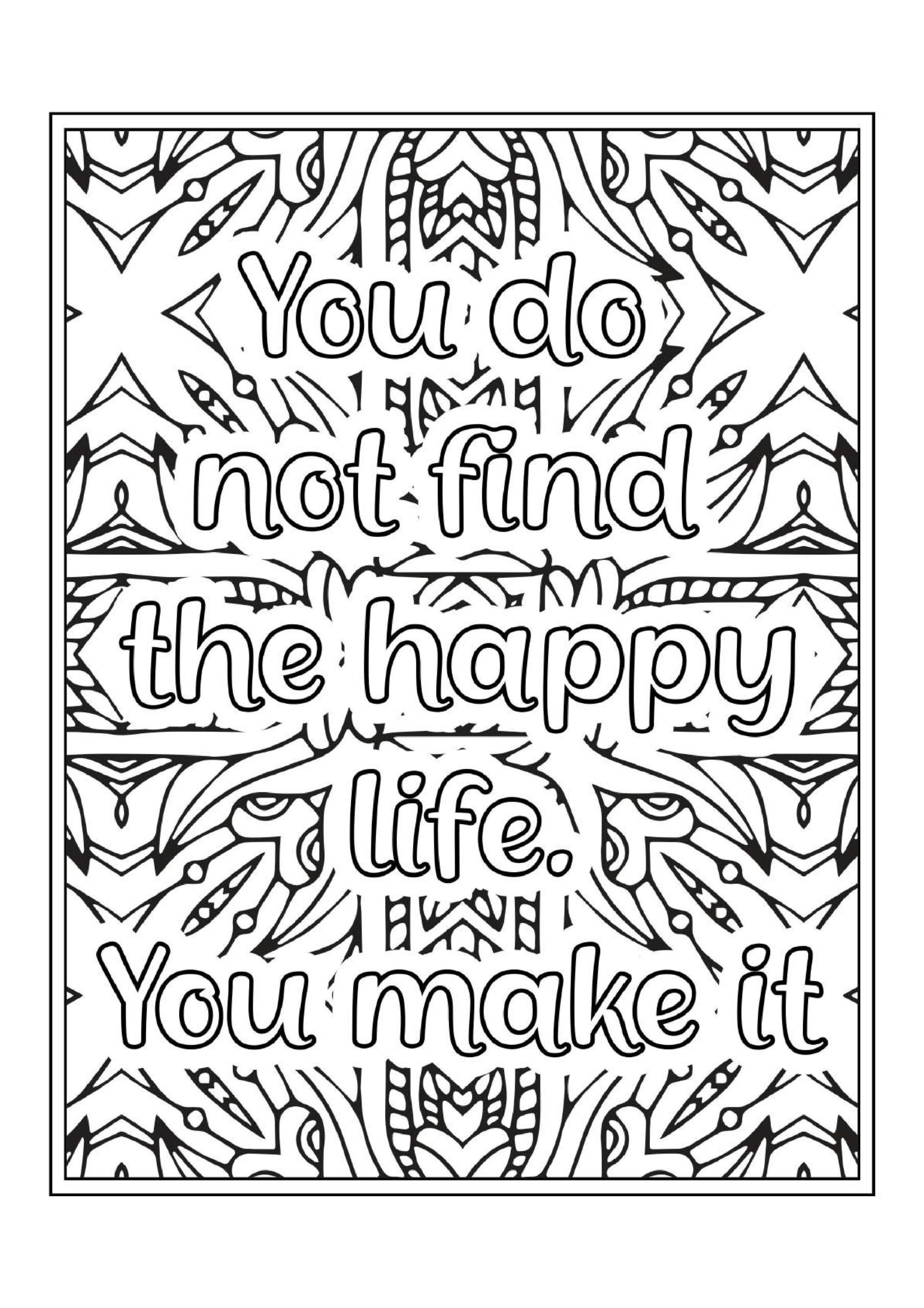Inspirational Quote Coloring Pages | Relaxation and Motivation
