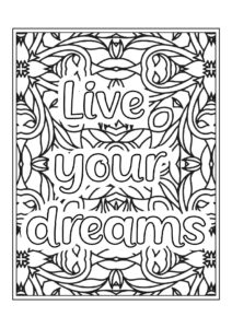 Inspirational Quote Coloring Pages | Relaxation and Motivation