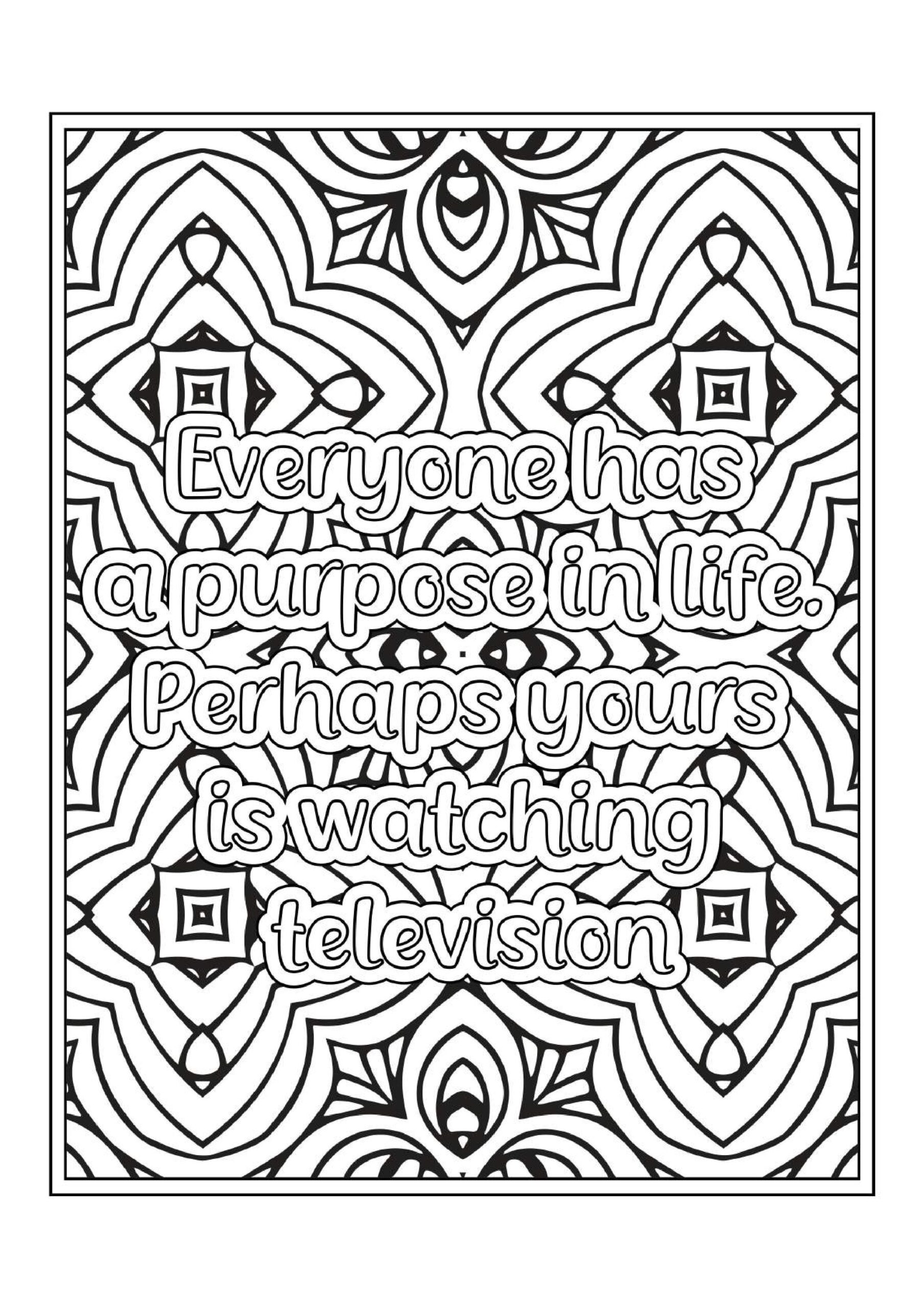 Inspirational Quote Coloring Pages | Relaxation and Motivation