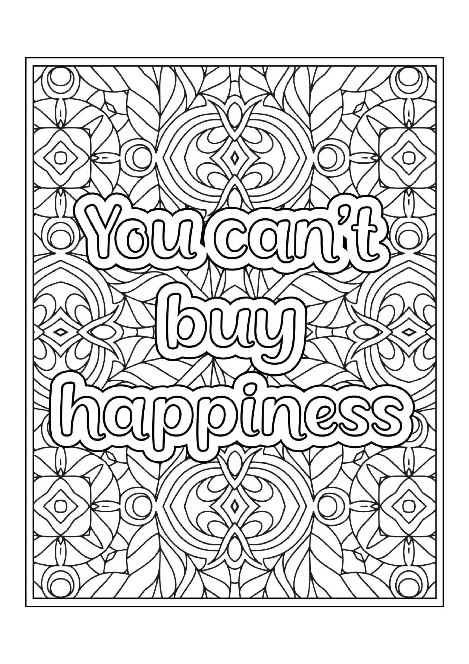 Inspirational Quote Coloring Pages | Relaxation and Motivation