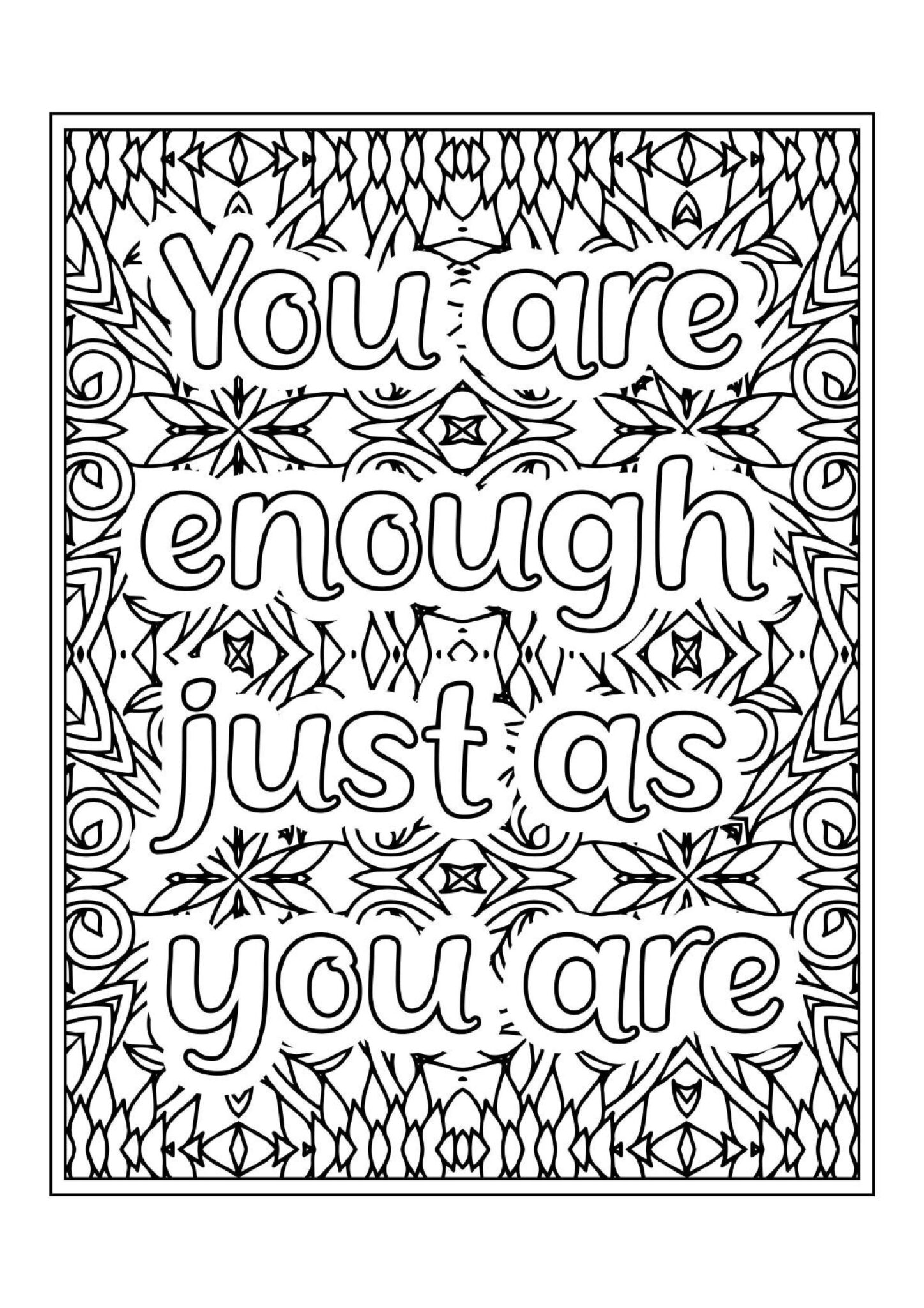 Inspirational Quote Coloring Pages | Relaxation and Motivation