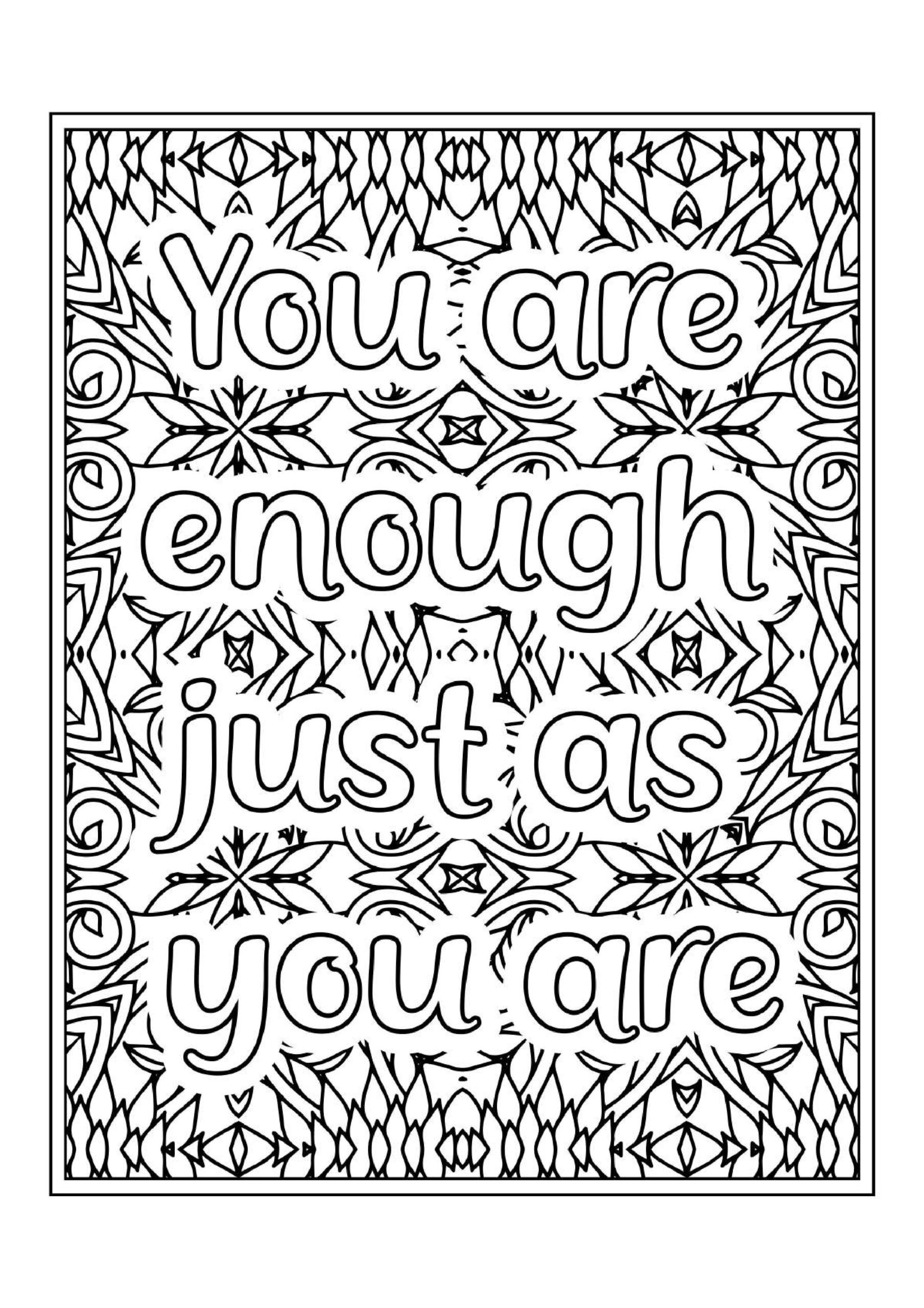 Inspirational Quote Coloring Pages | Relaxation and Motivation