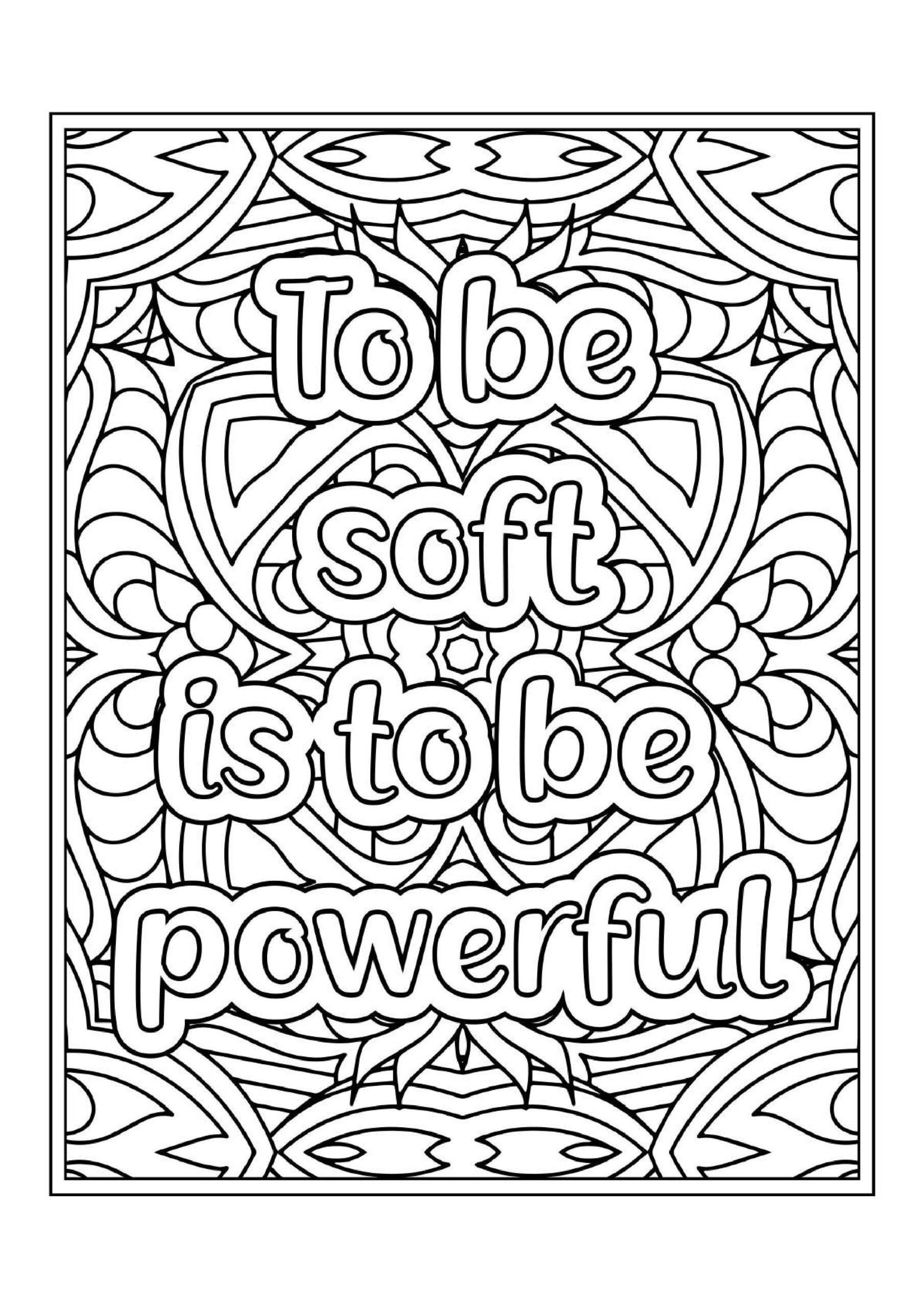 Inspirational Quote Coloring Pages | Relaxation and Motivation
