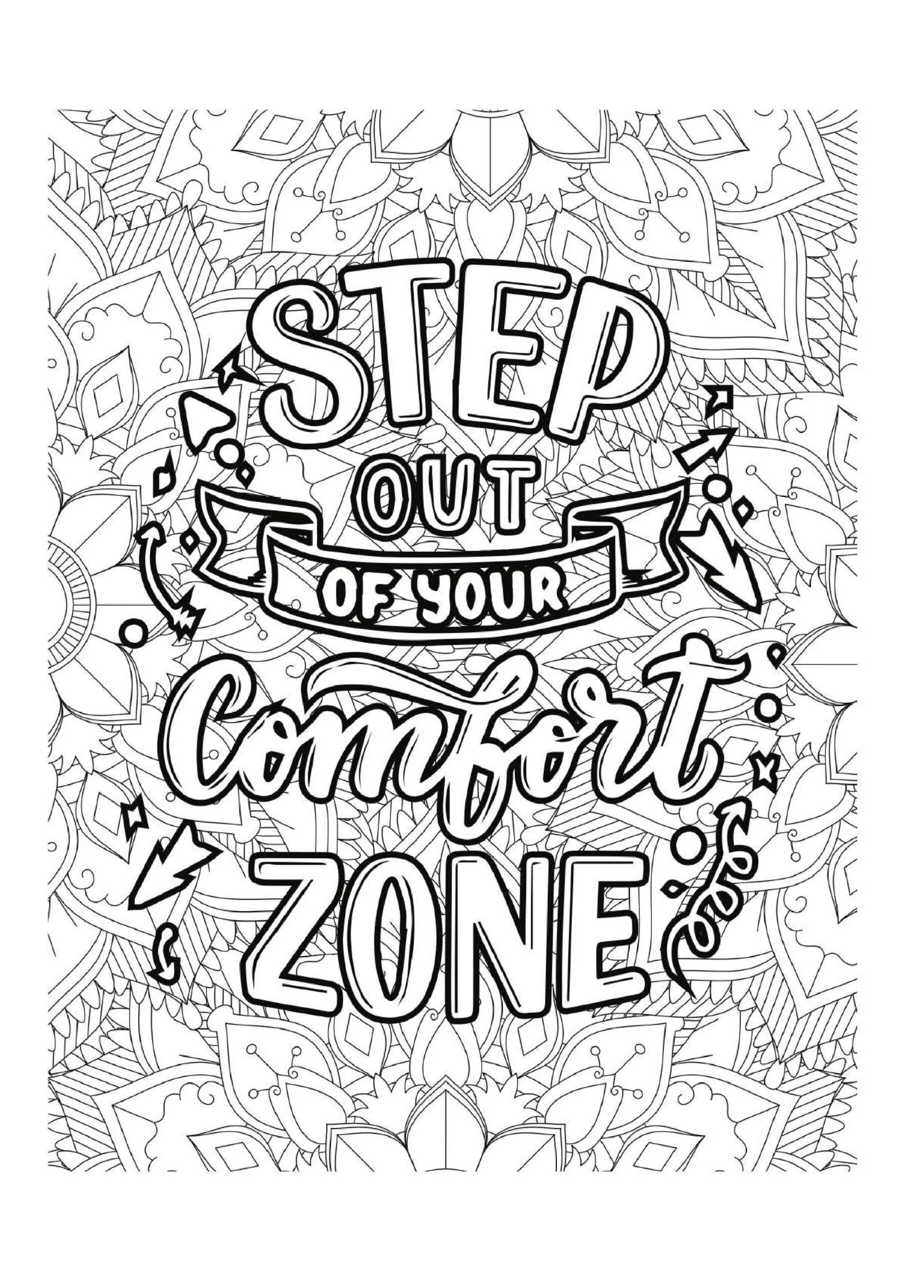 Inspirational Quote Coloring Pages | Relaxation and Motivation