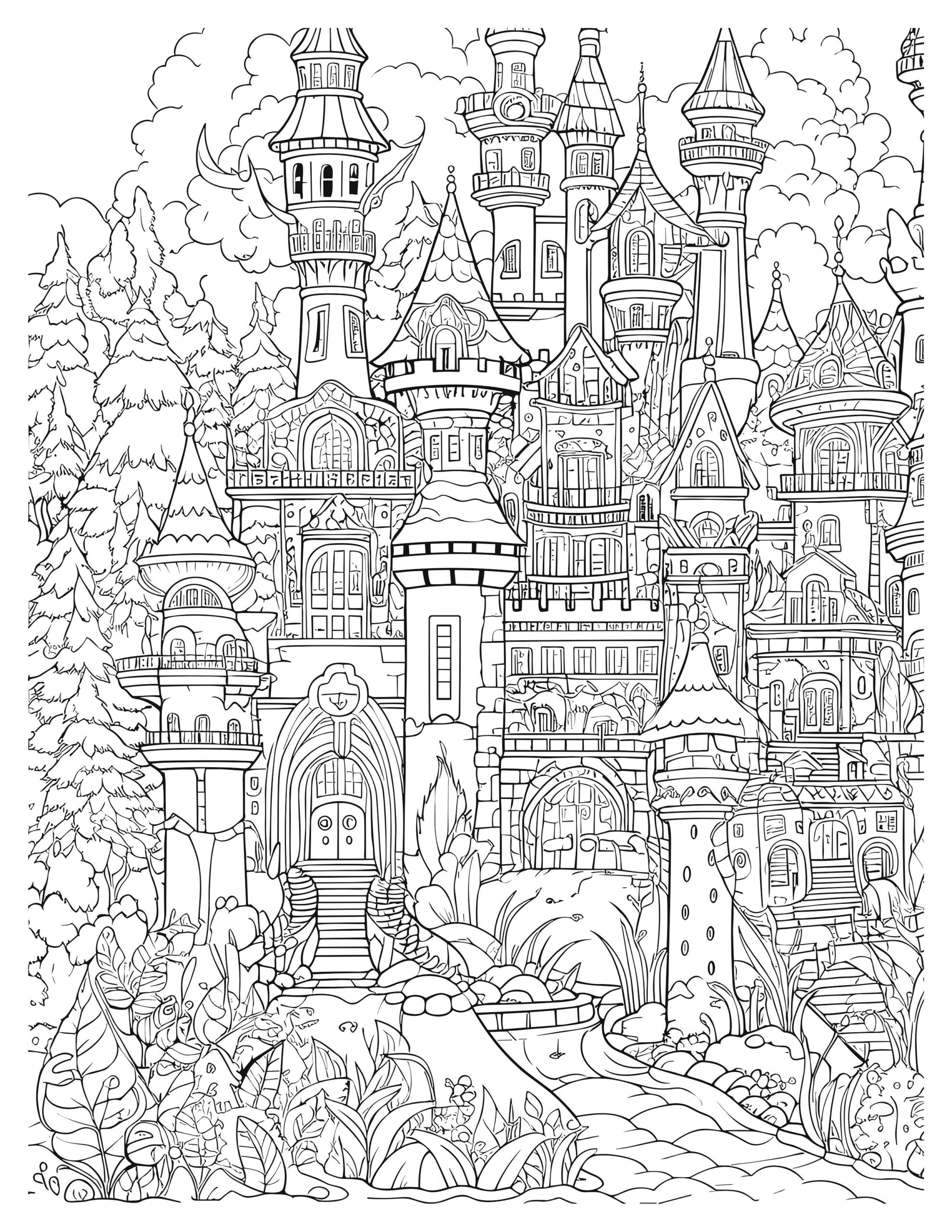 Magical Castle Coloring Pages: Enchanting Printable Sheets