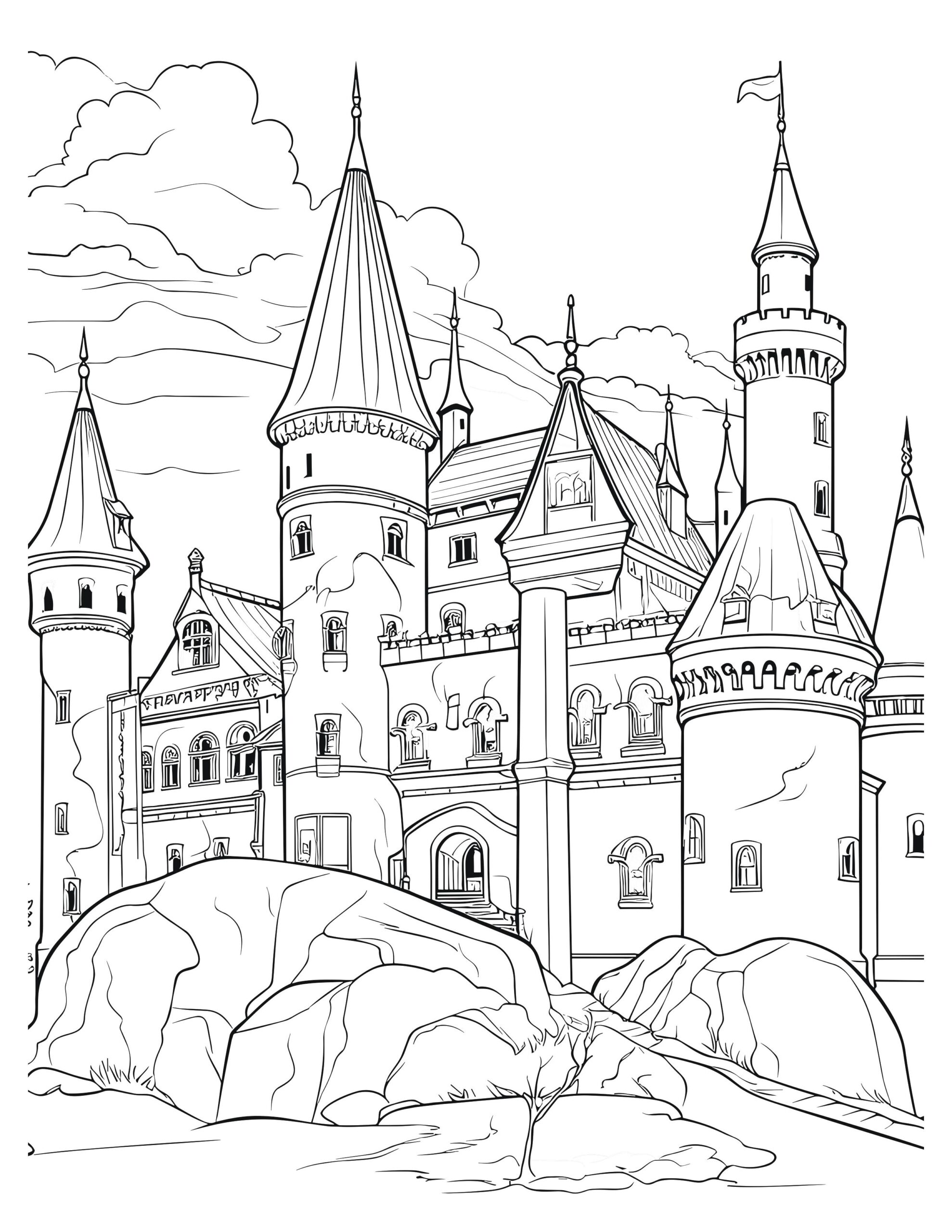 Magical Castle Coloring Pages: Enchanting Printable Sheets