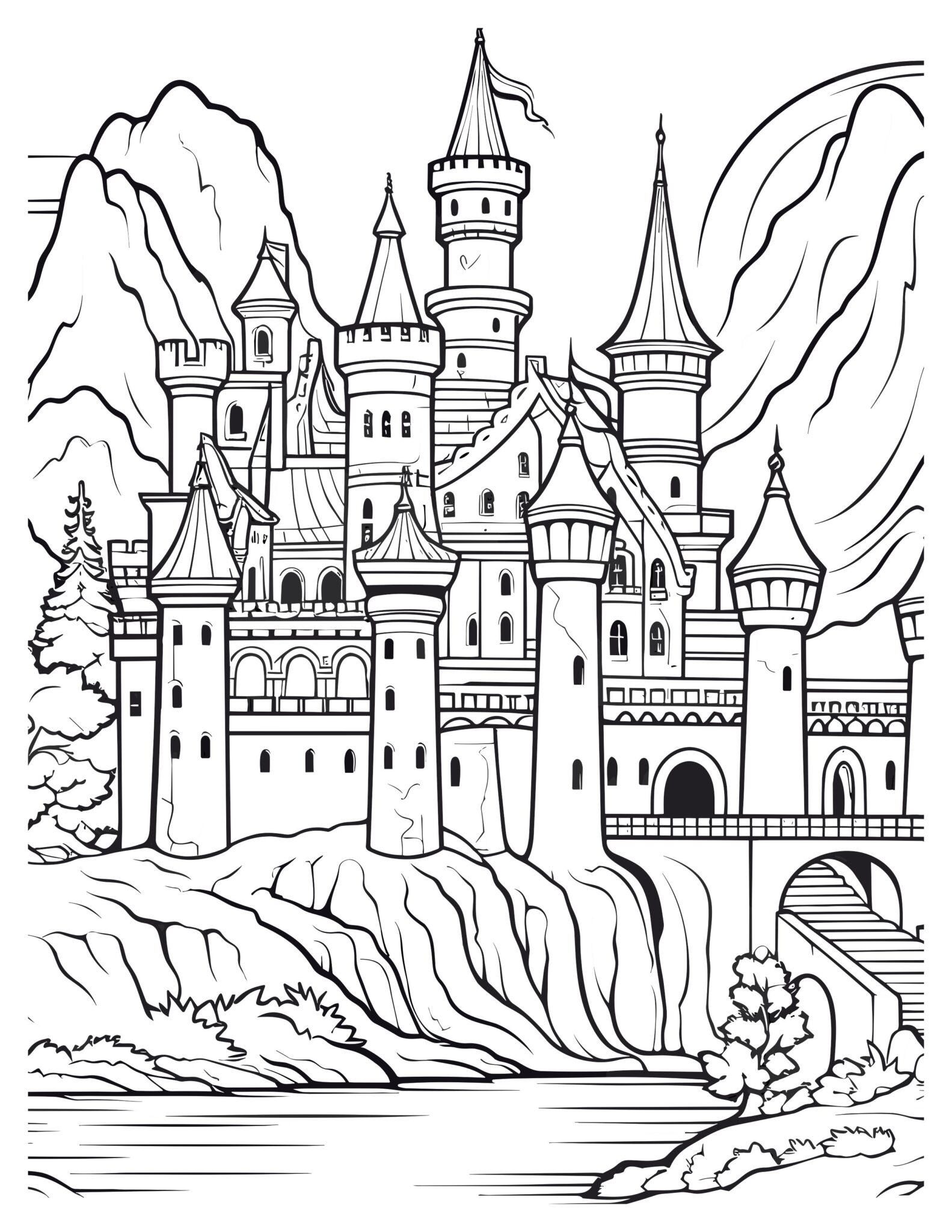 Magical Castle Coloring Pages: Enchanting Printable Sheets