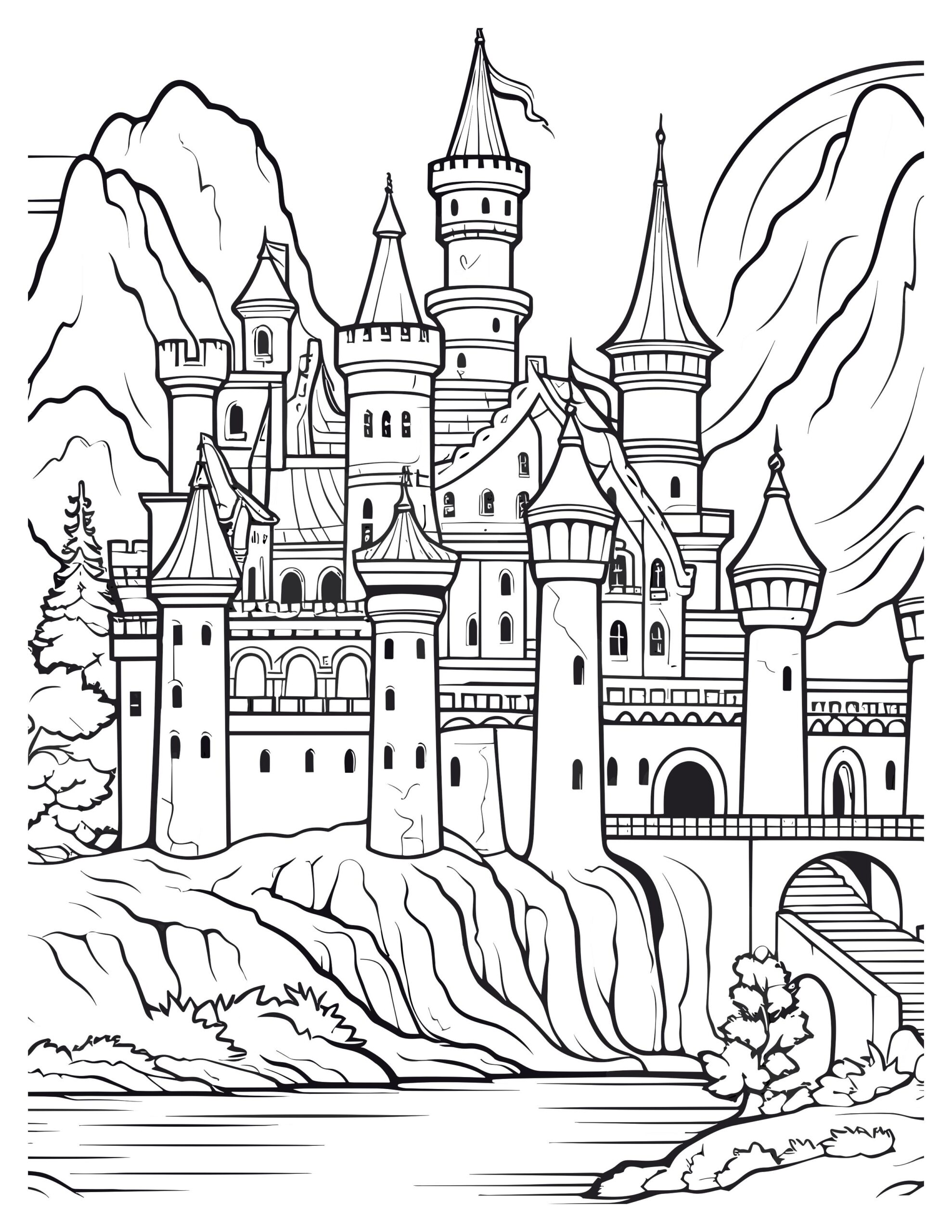 Magical Castle Coloring Pages: Enchanting Printable Sheets