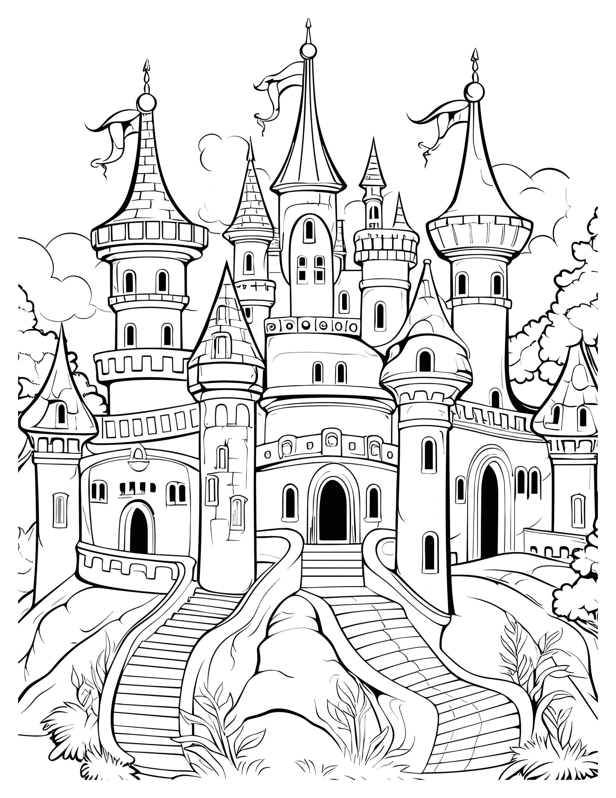 Magical Castle Coloring Pages: Enchanting Printable Sheets