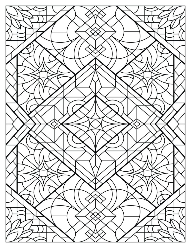 Mosaic Marvel Coloring Pages | Dive into Intricate Designs
