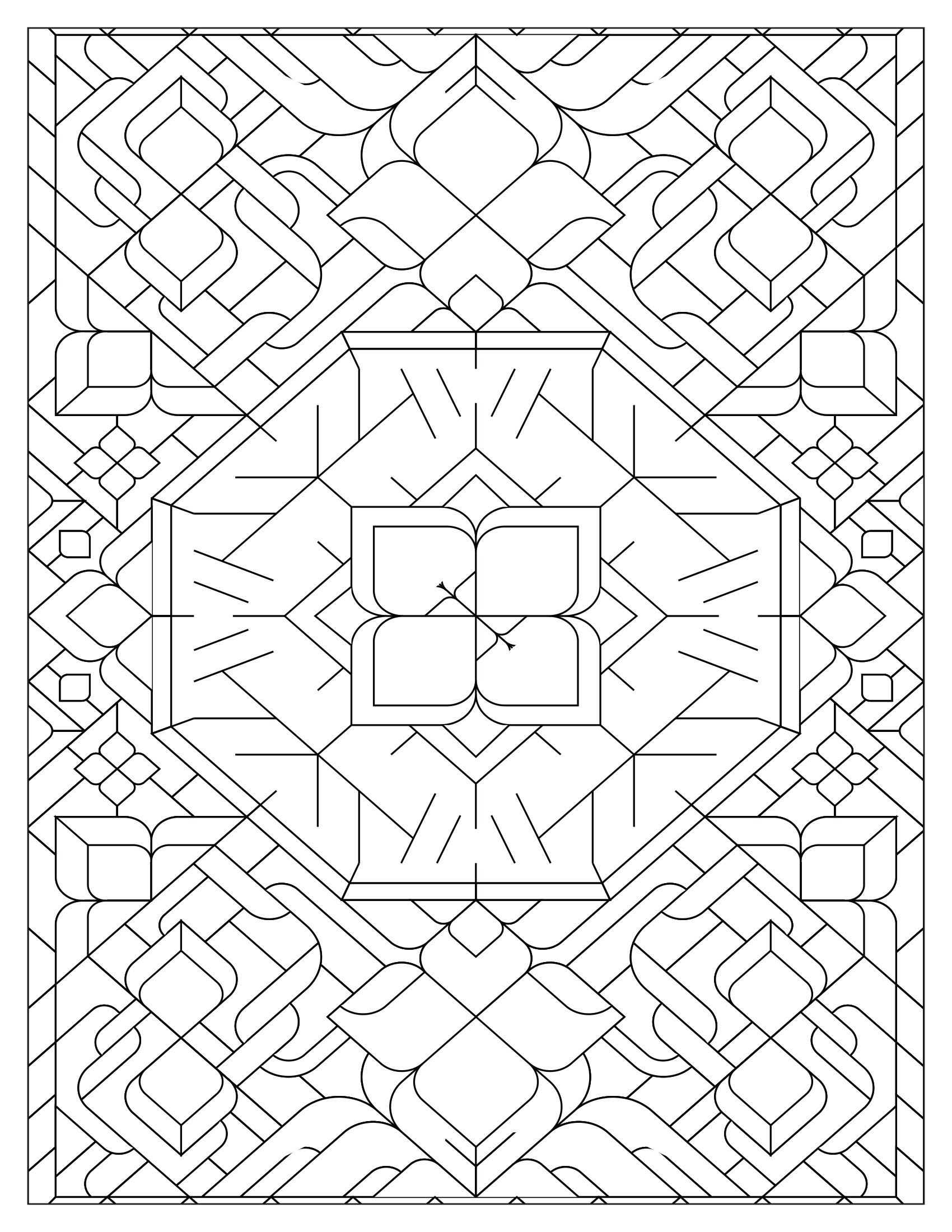Mosaic Marvel Coloring Pages | Dive into Intricate Designs