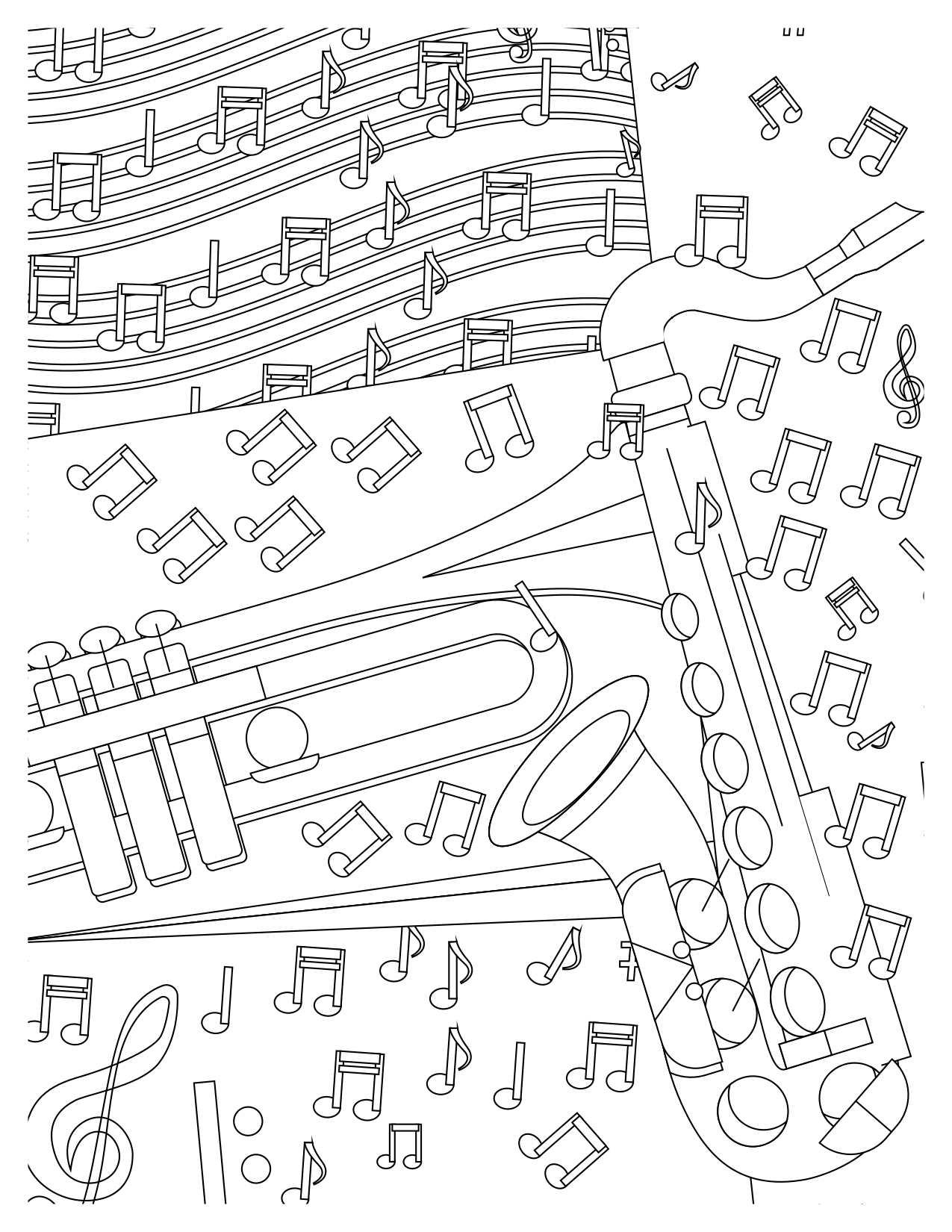 Jazz Inspirations Coloring Pages: Explore Musical Art
