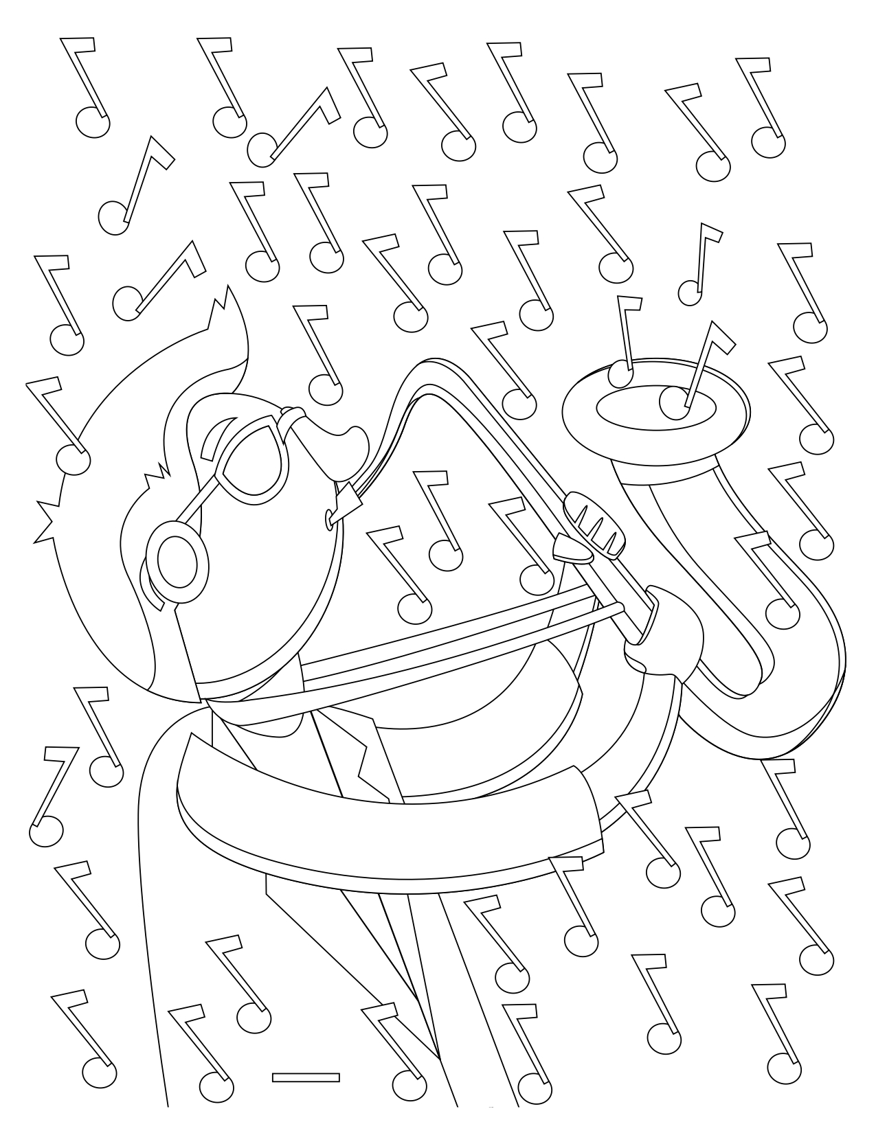 Jazz Inspirations Coloring Pages: Explore Musical Art