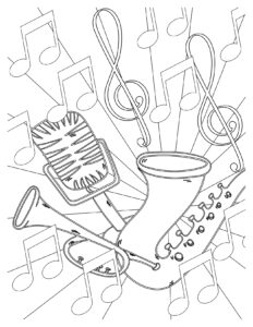 Jazz Inspirations Coloring Pages: Explore Musical Art