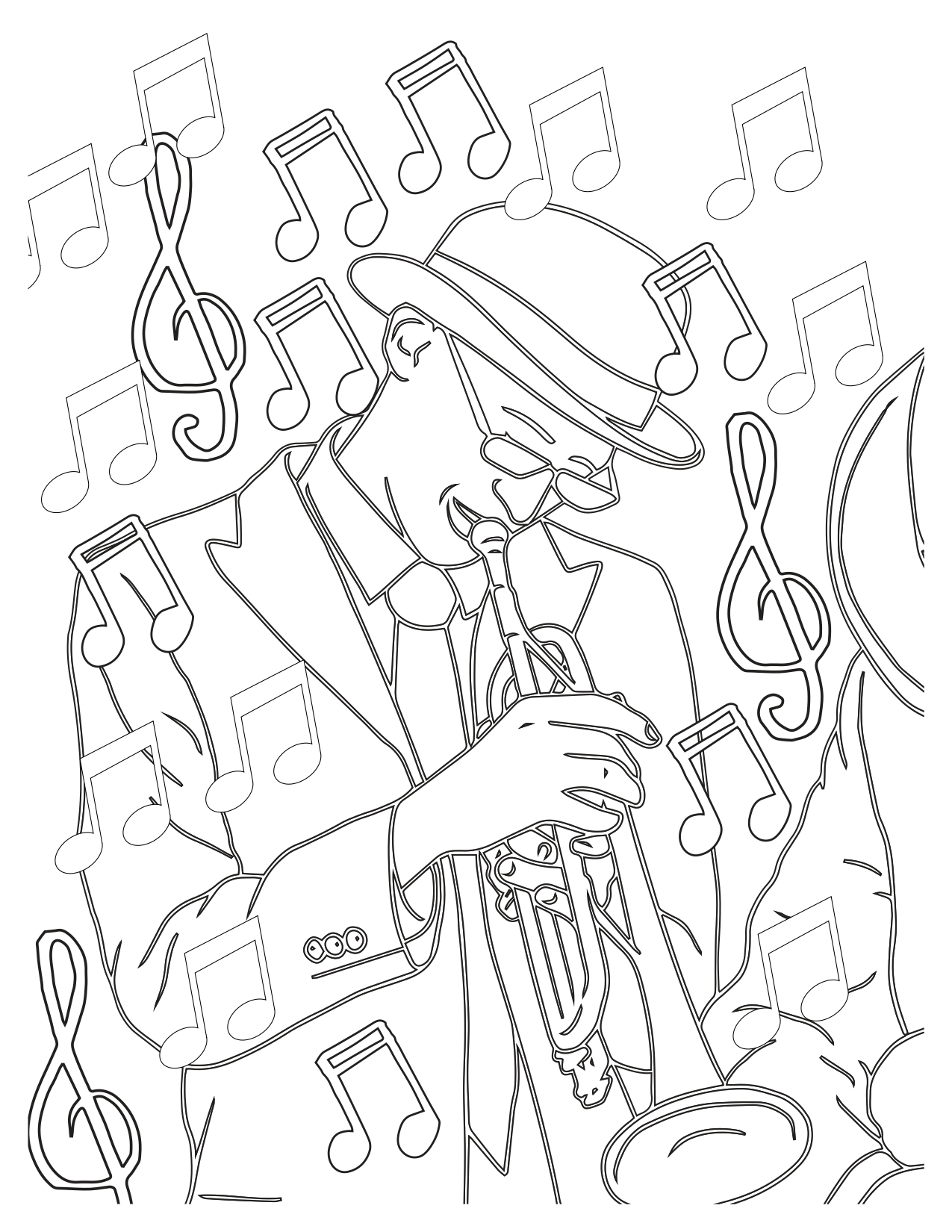 Jazz Inspirations Coloring Pages: Explore Musical Art