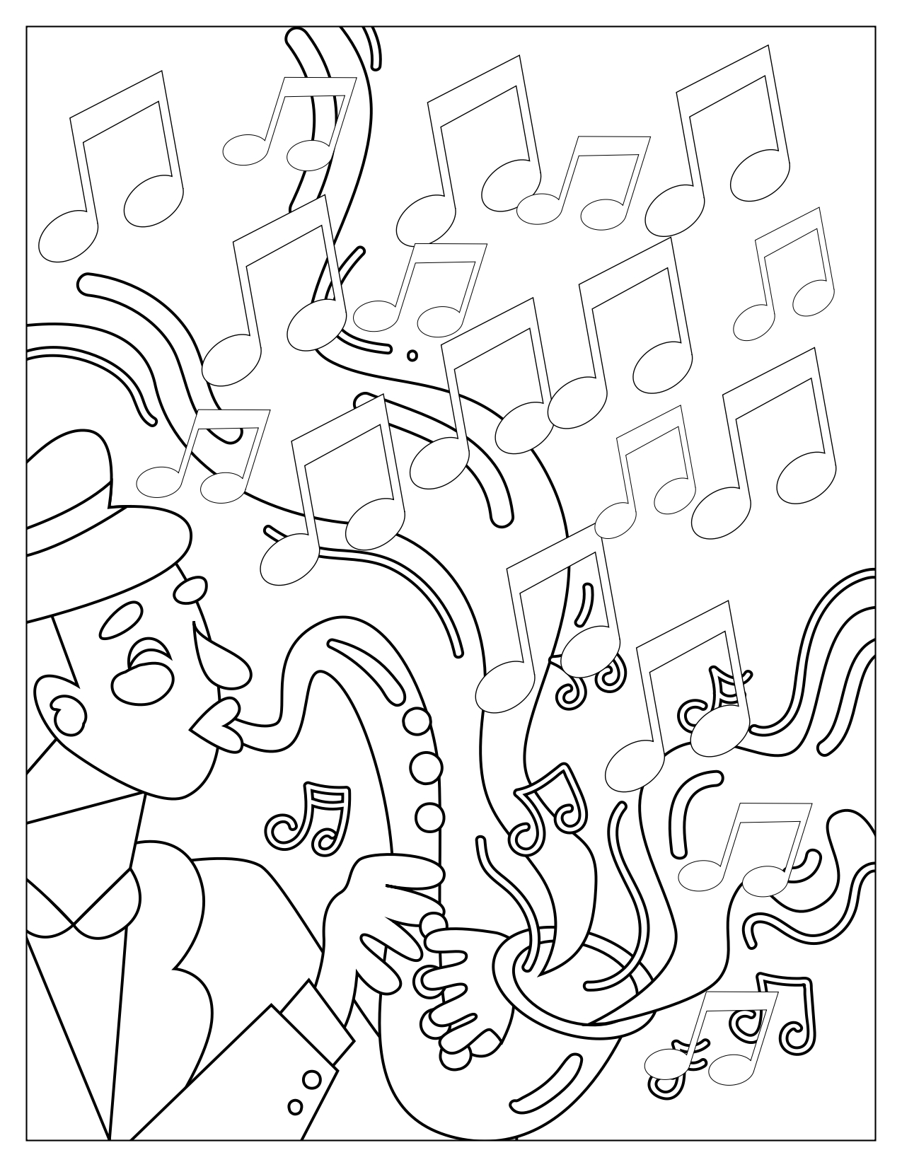 Jazz Inspirations Coloring Pages: Explore Musical Art