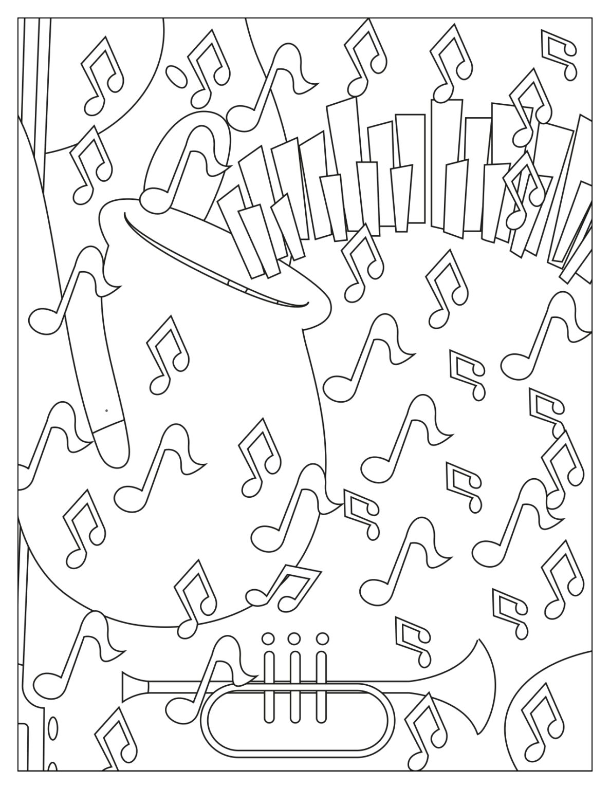 Jazz Inspirations Coloring Pages: Explore Musical Art