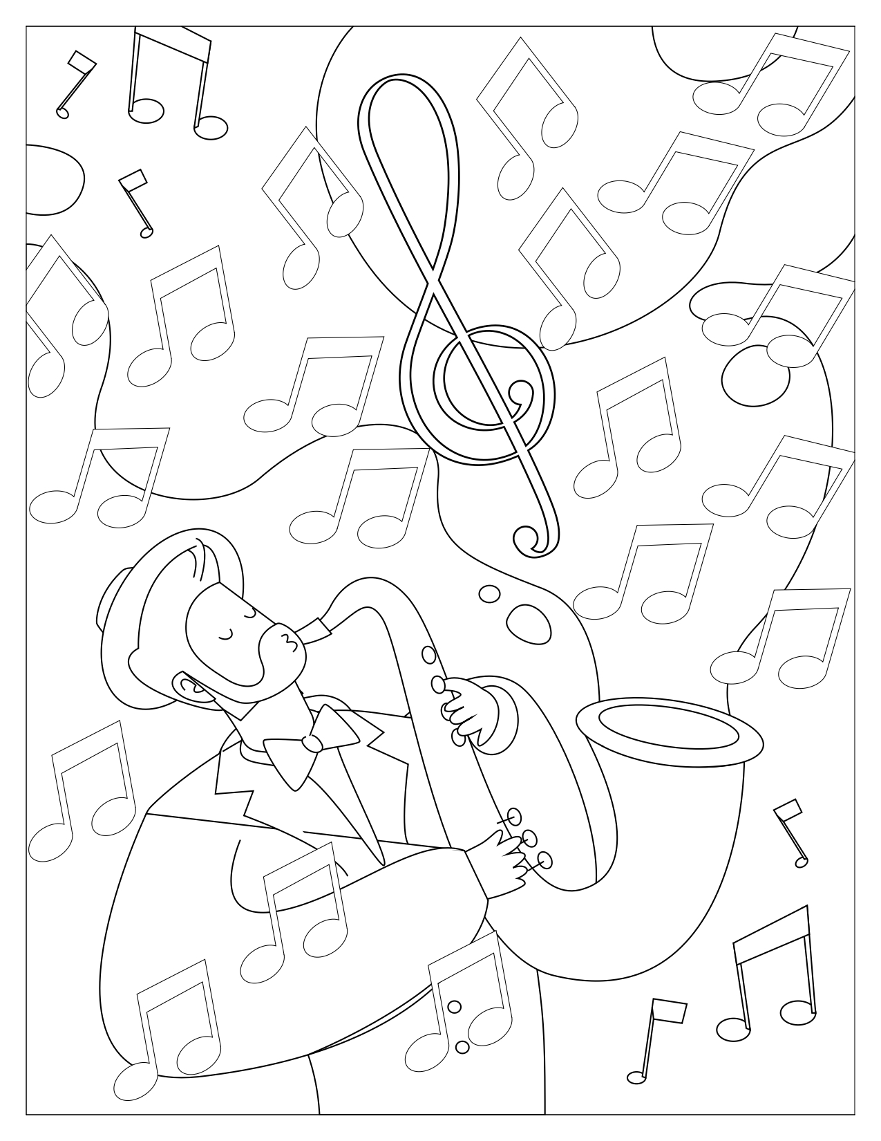 Jazz Inspirations Coloring Pages: Explore Musical Art