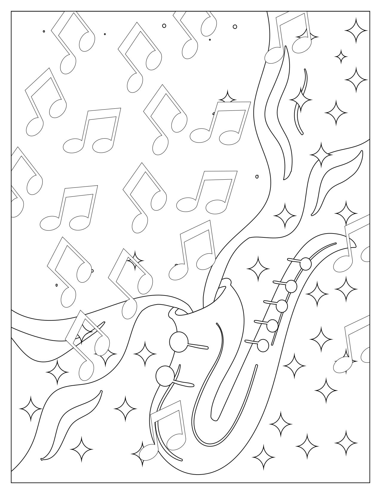Jazz Inspirations Coloring Pages: Explore Musical Art