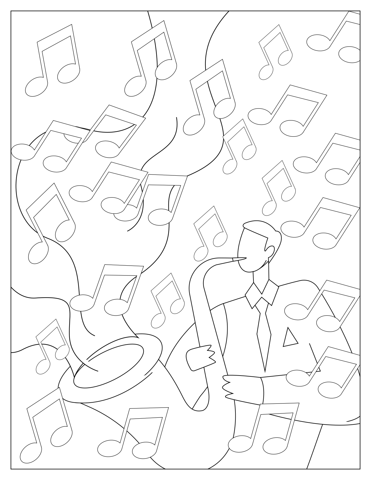 Jazz Inspirations Coloring Pages: Explore Musical Art