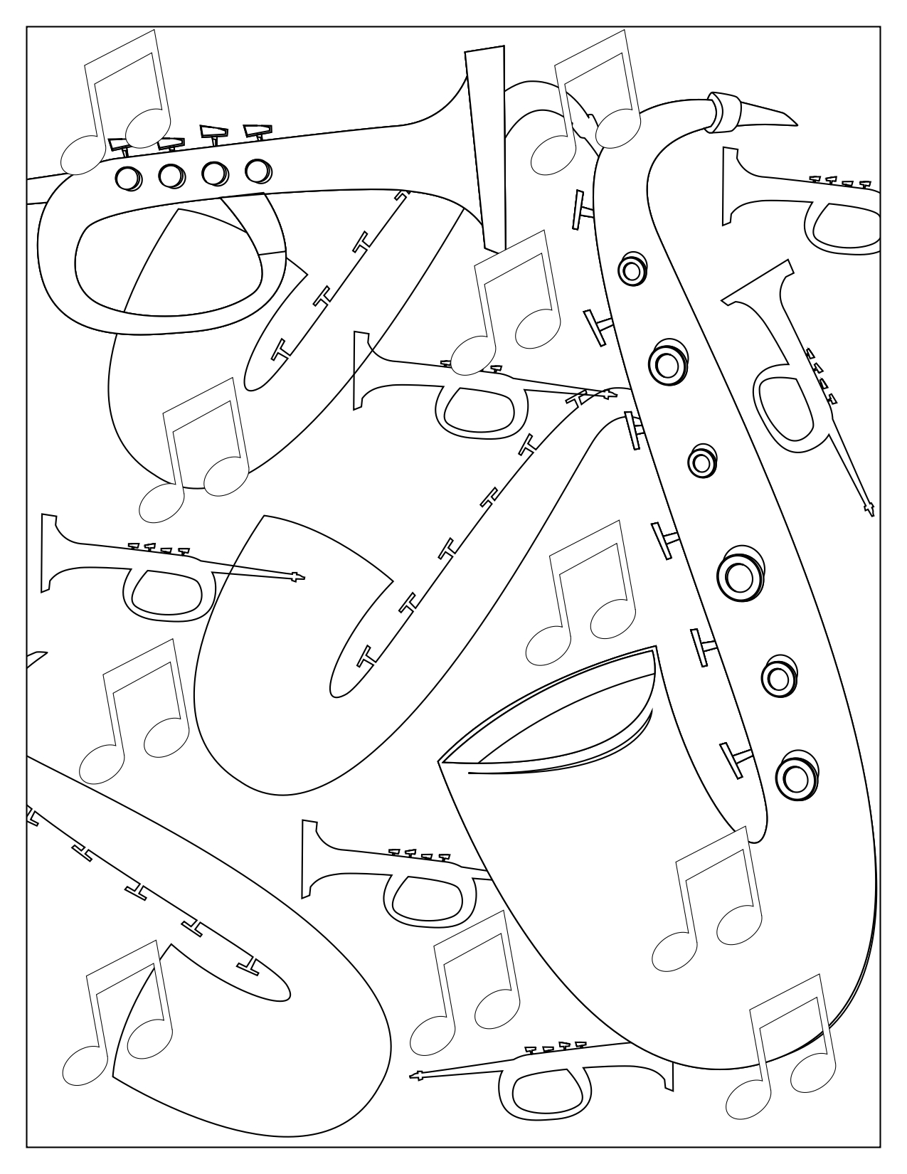 Jazz Inspirations Coloring Pages: Explore Musical Art