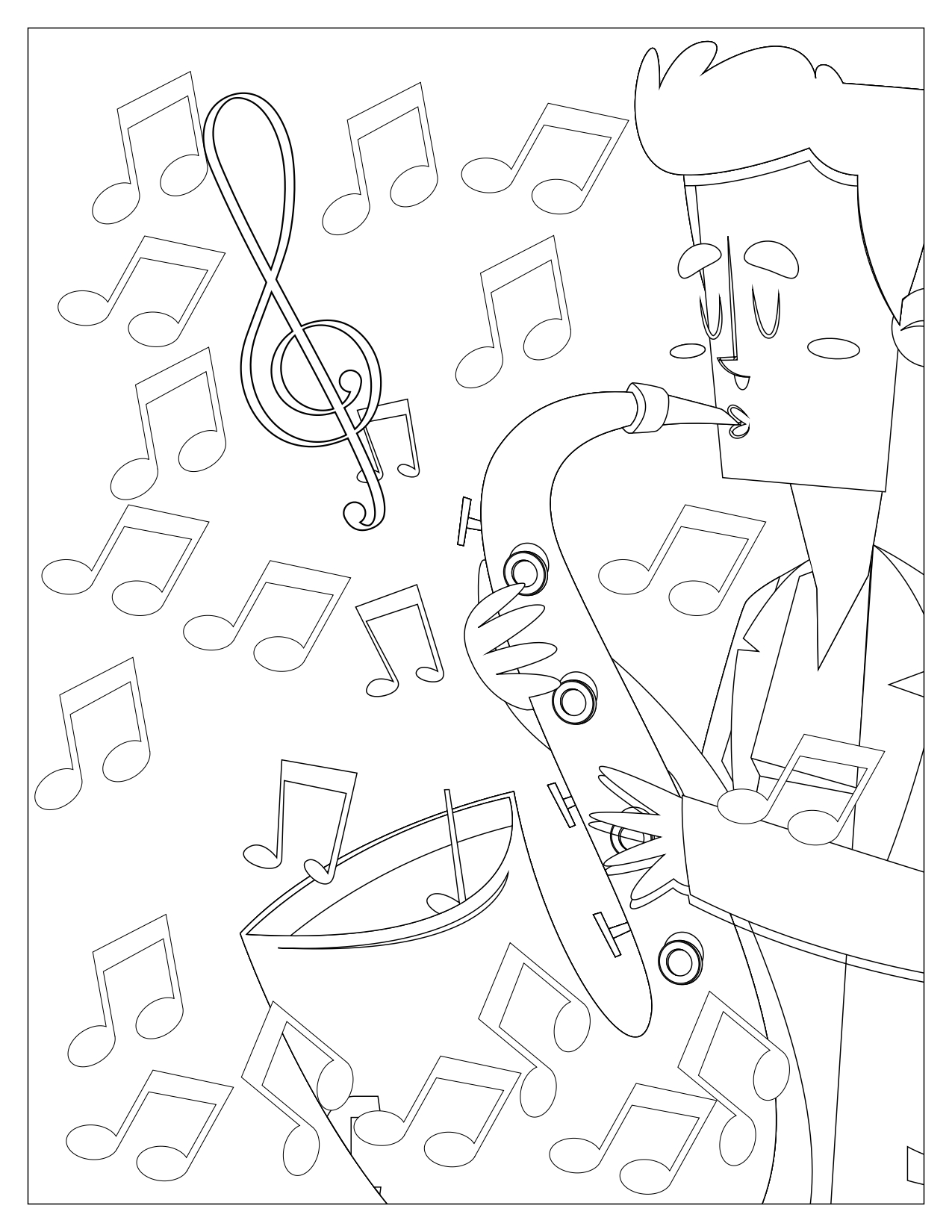 Jazz Inspirations Coloring Pages: Explore Musical Art