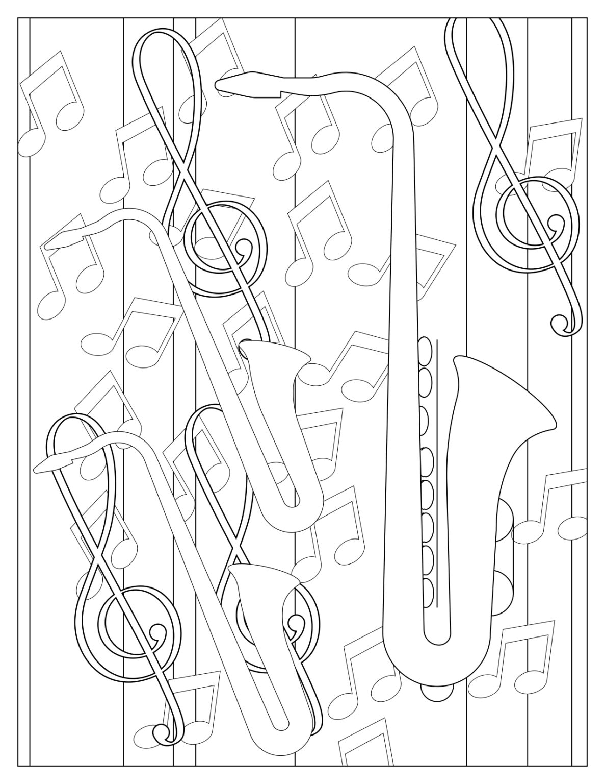 Jazz Inspirations Coloring Pages: Explore Musical Art